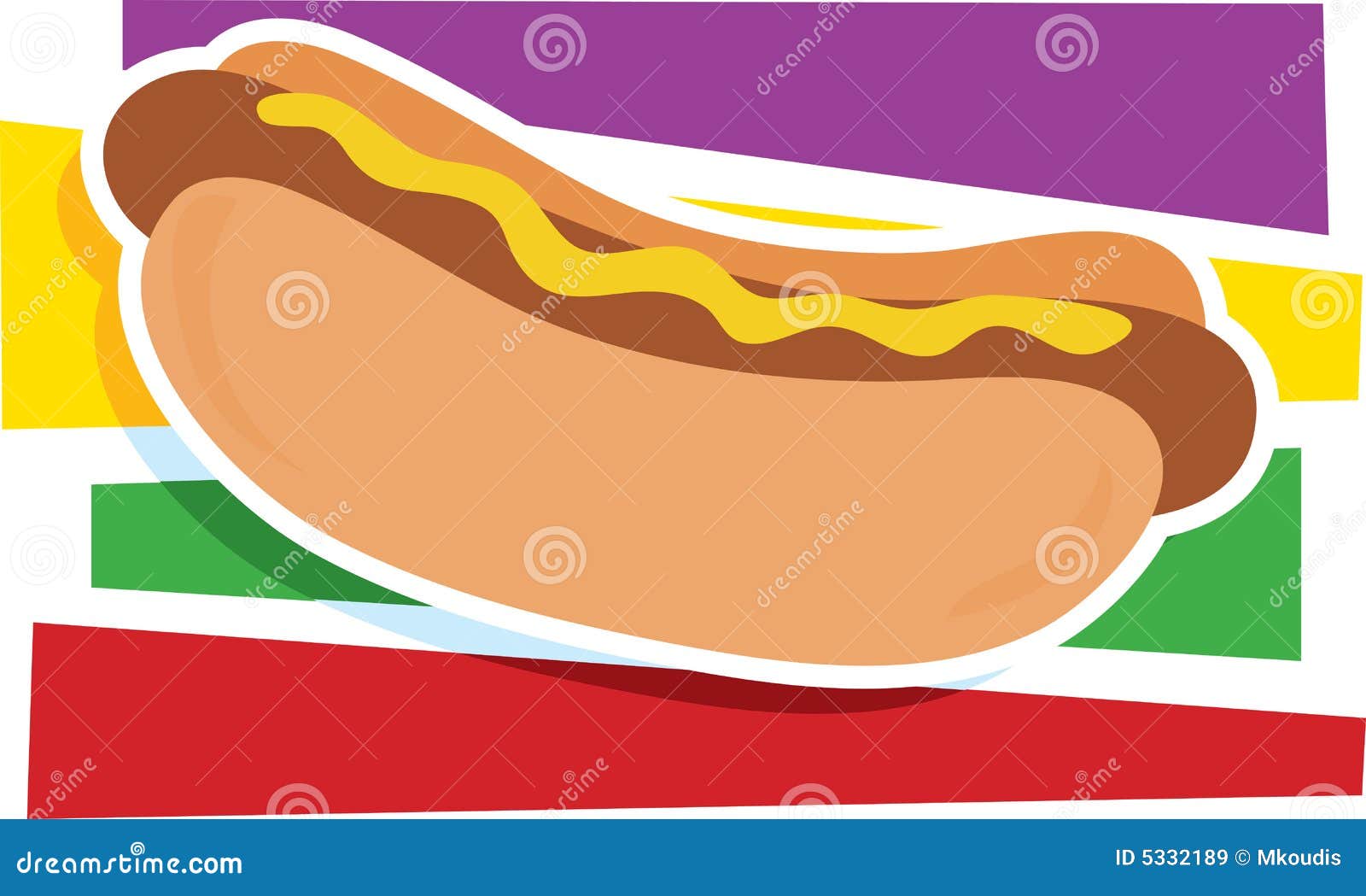 Hot Dog Graphic stock vector. Illustration of curve, food - 5332189