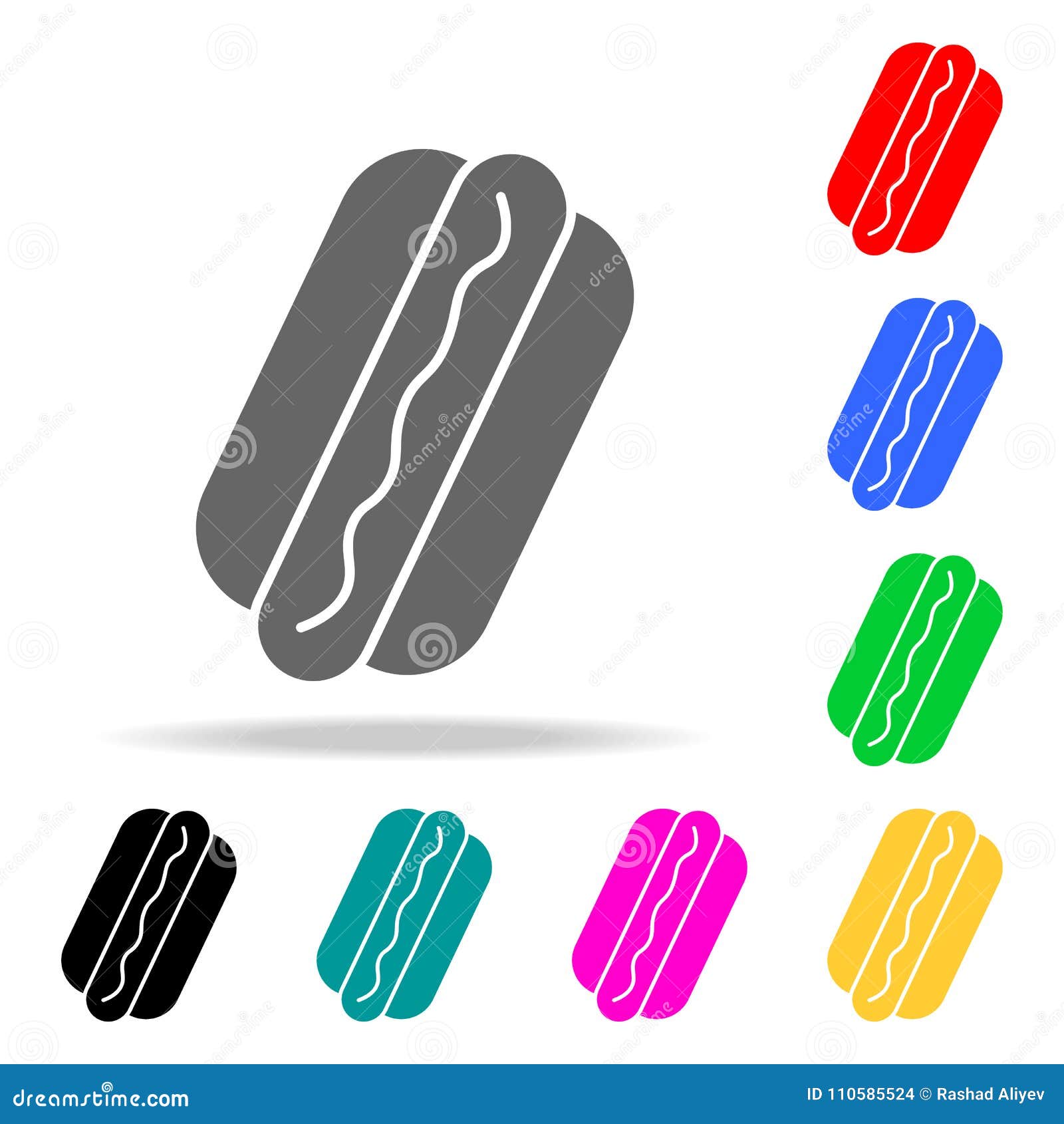 Hot Dog Icon. Elements in Multi Colored Icons for Mobile Concept and ...