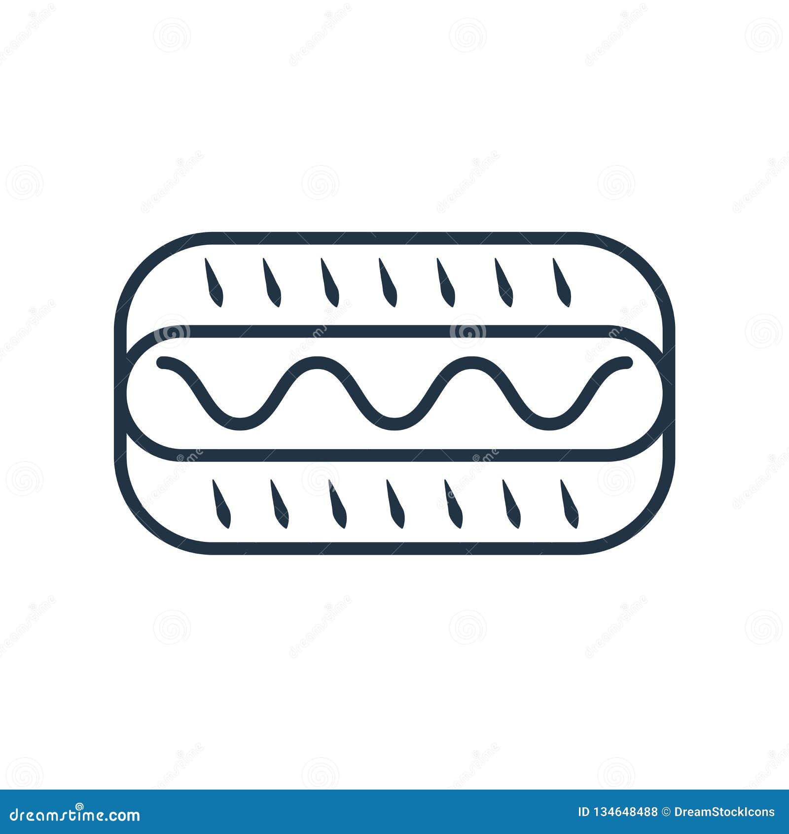 Hot Dog Icon Vector Isolated on White Background, Hot Dog Sign Stock ...