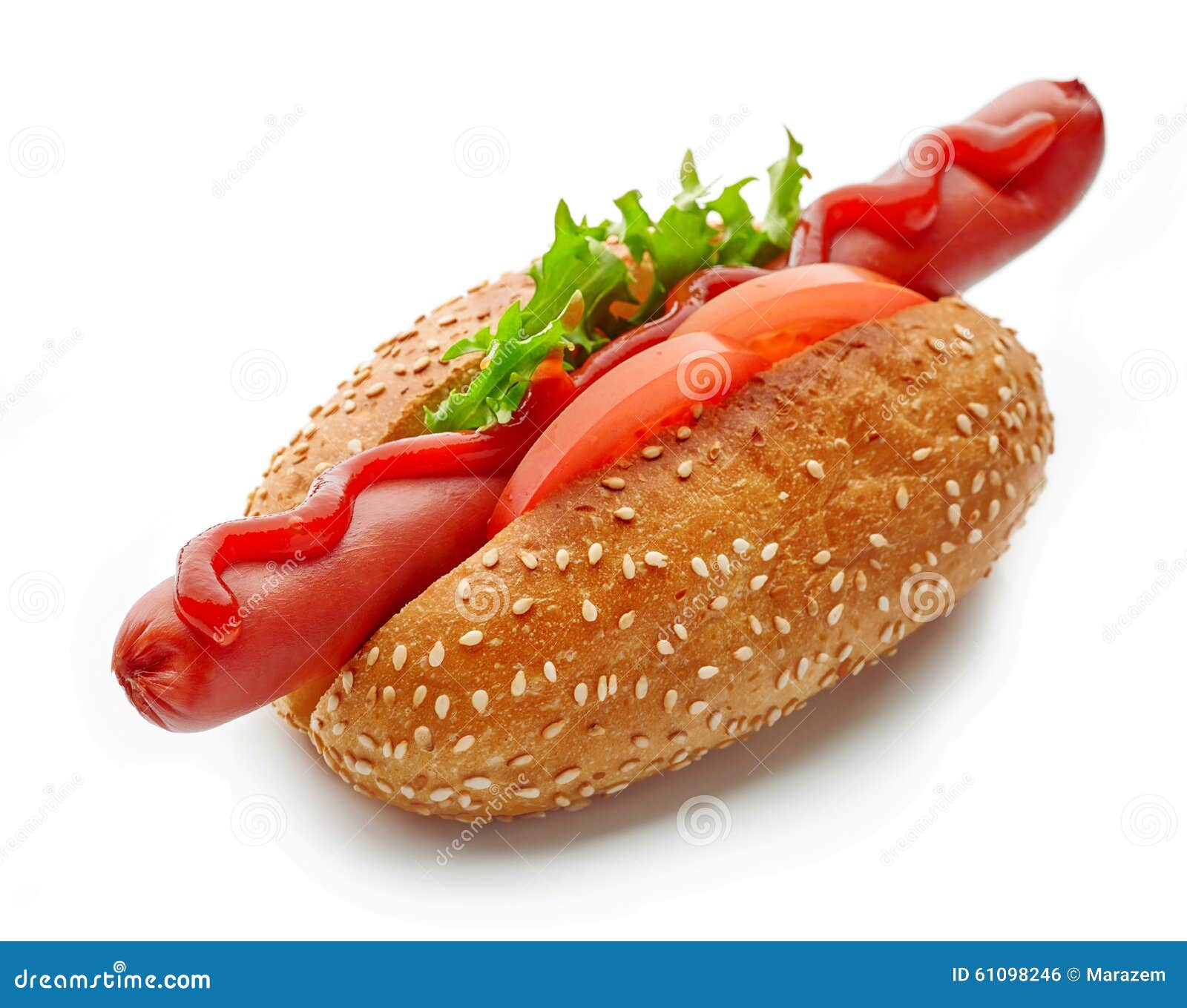 Hot Dog stock photo. Image of bread, hotdog, cuisine - 61098246