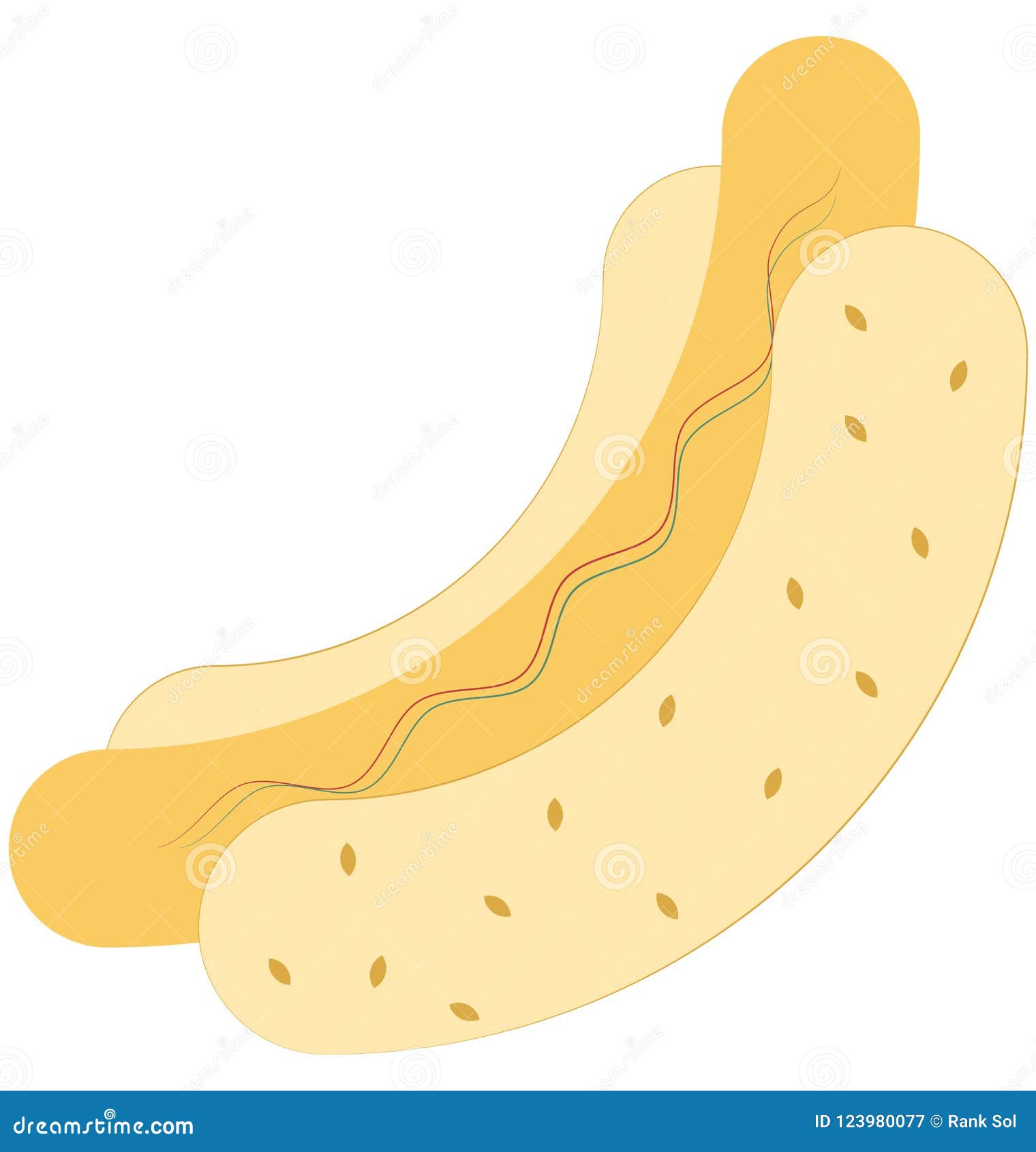Hot Dog Line Vector Isolated Icon Customized and Editable Stock Vector ...
