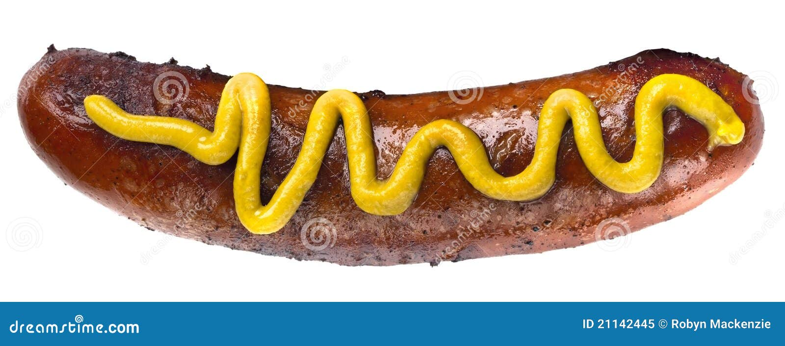 Hot Dog with Mustard stock image. Image of barbecue, isolated - 21142445