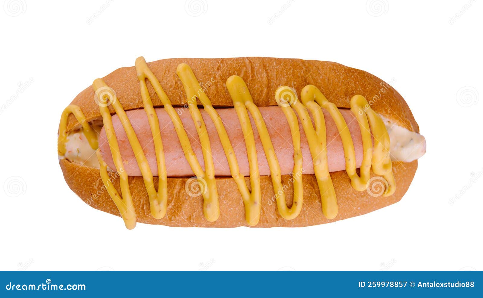 Hot Dog with Mustard Isolated Stock Image - Image of product, cuisine ...