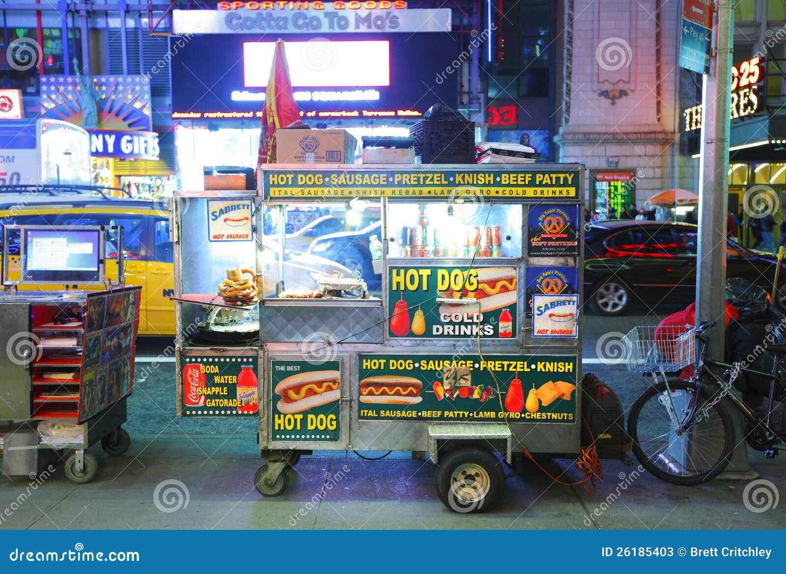 Hot dog stand editorial stock photo. Image of sausage - 26185403
