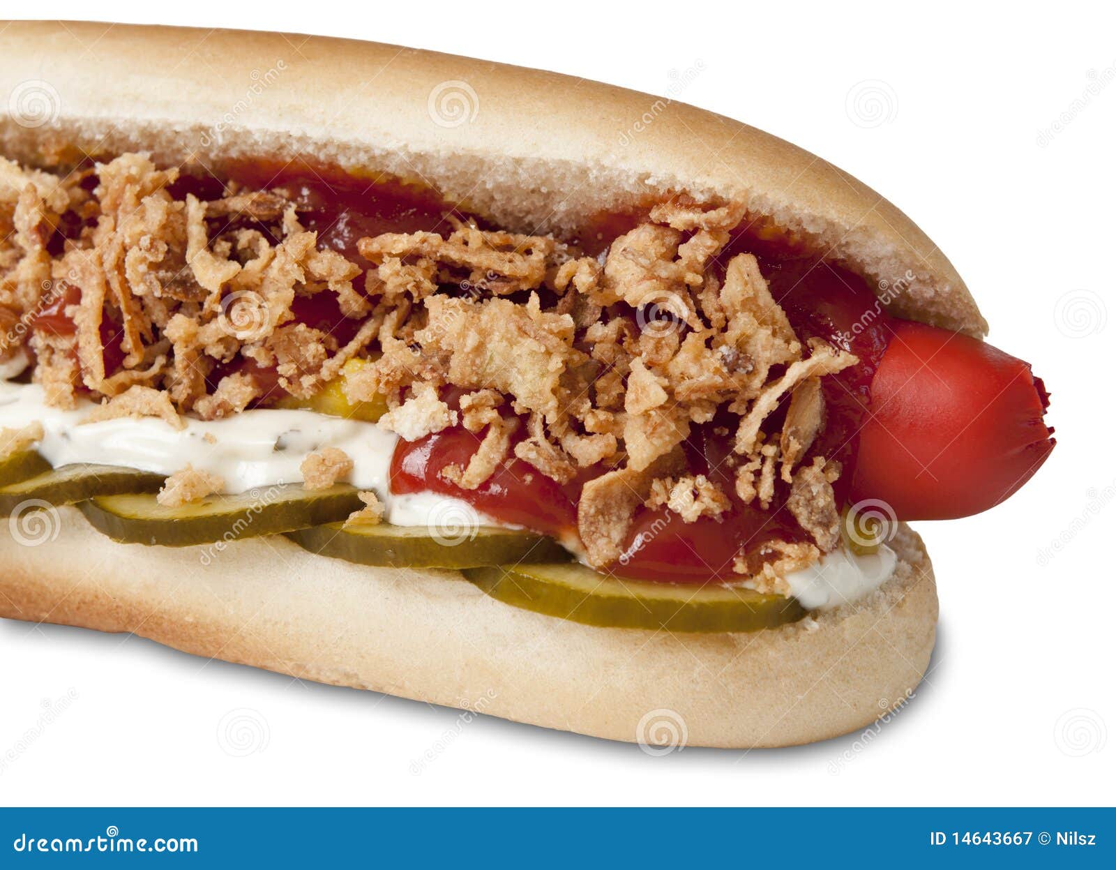 Hot Dog Stuffed Traditionally Danish Stock Image - Image of onion ...