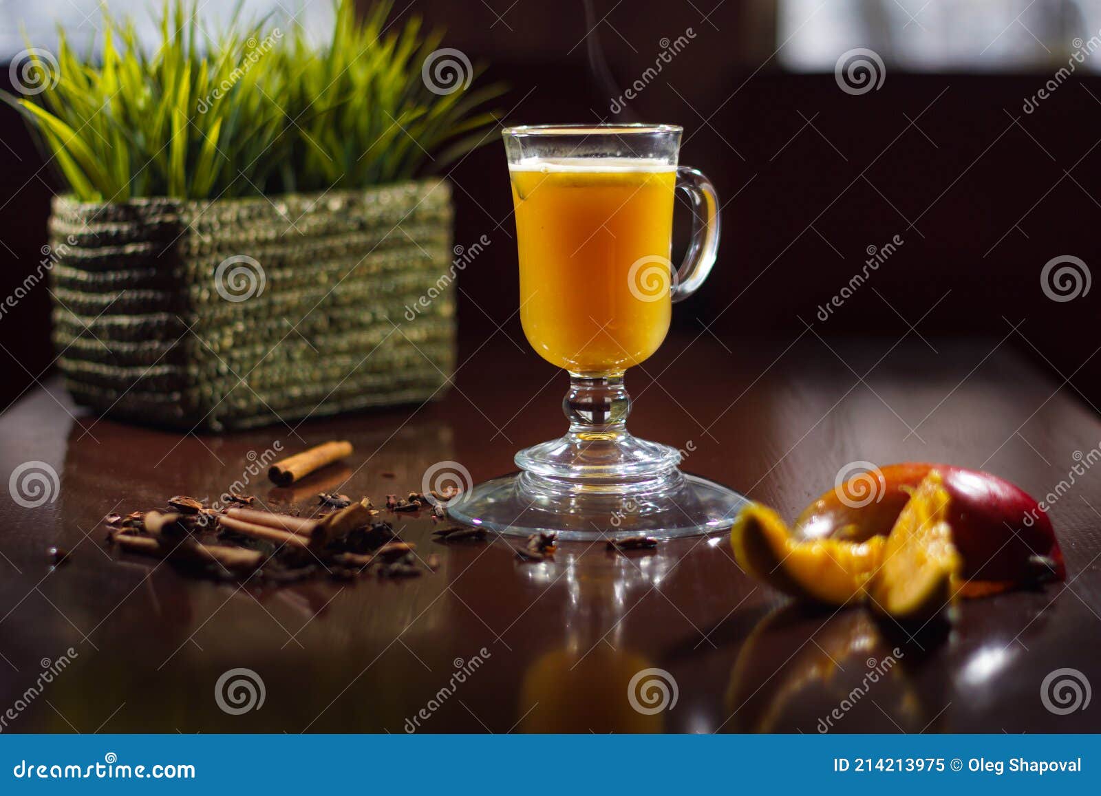 Hot drink cocktail. stock image. Image of beverage, black - 214213975
