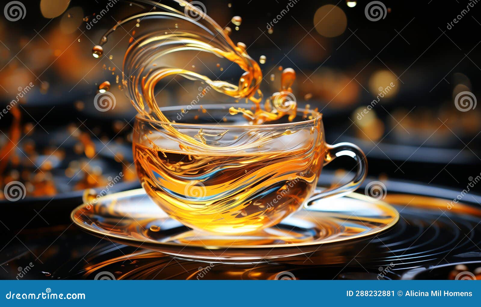 Hot Drink Splashes. AI Generated Stock Illustration - Illustration of ...
