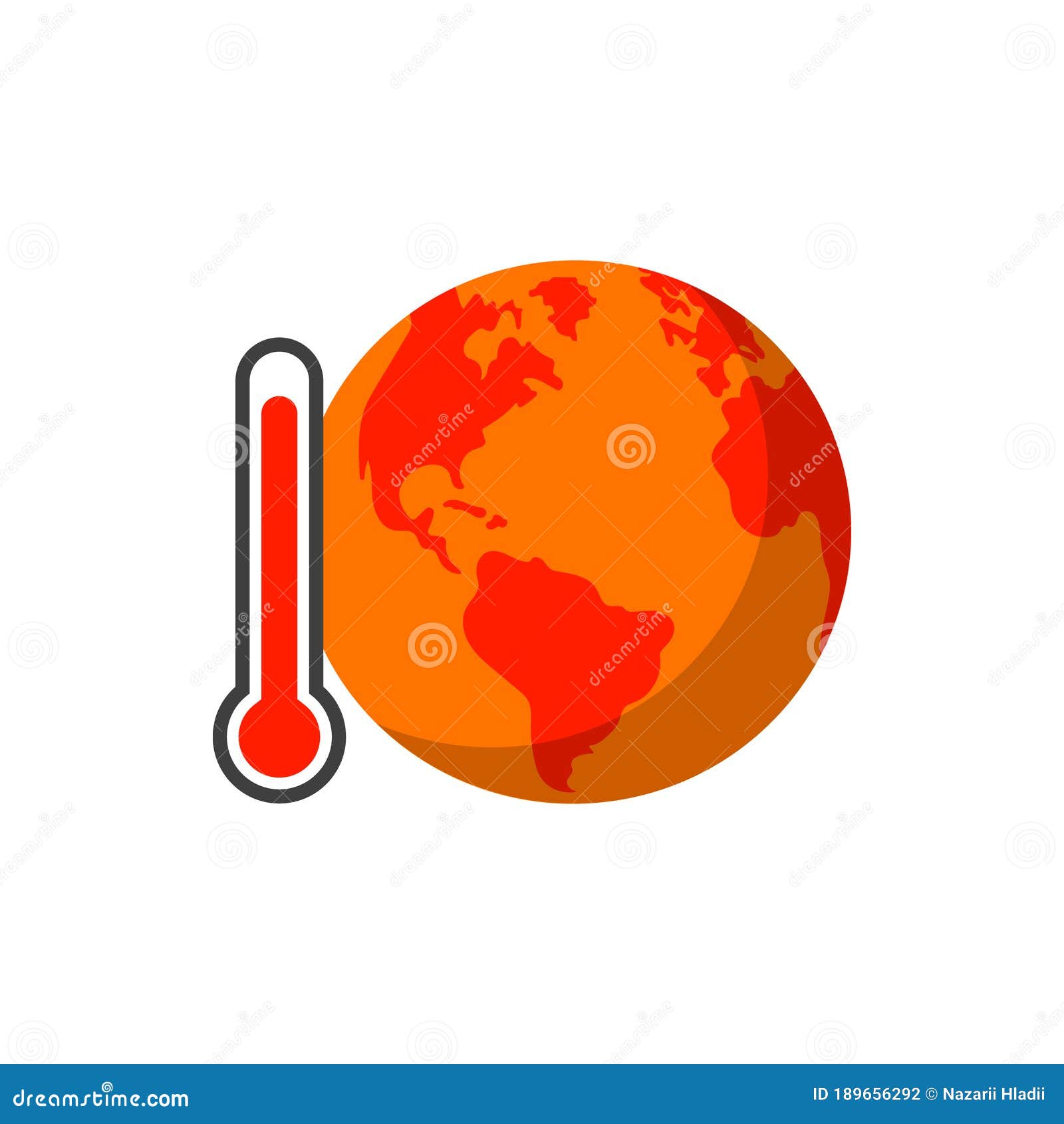 Hot Earth on Fire Concept Vector Illustration. Isolated. Stock Vector ...