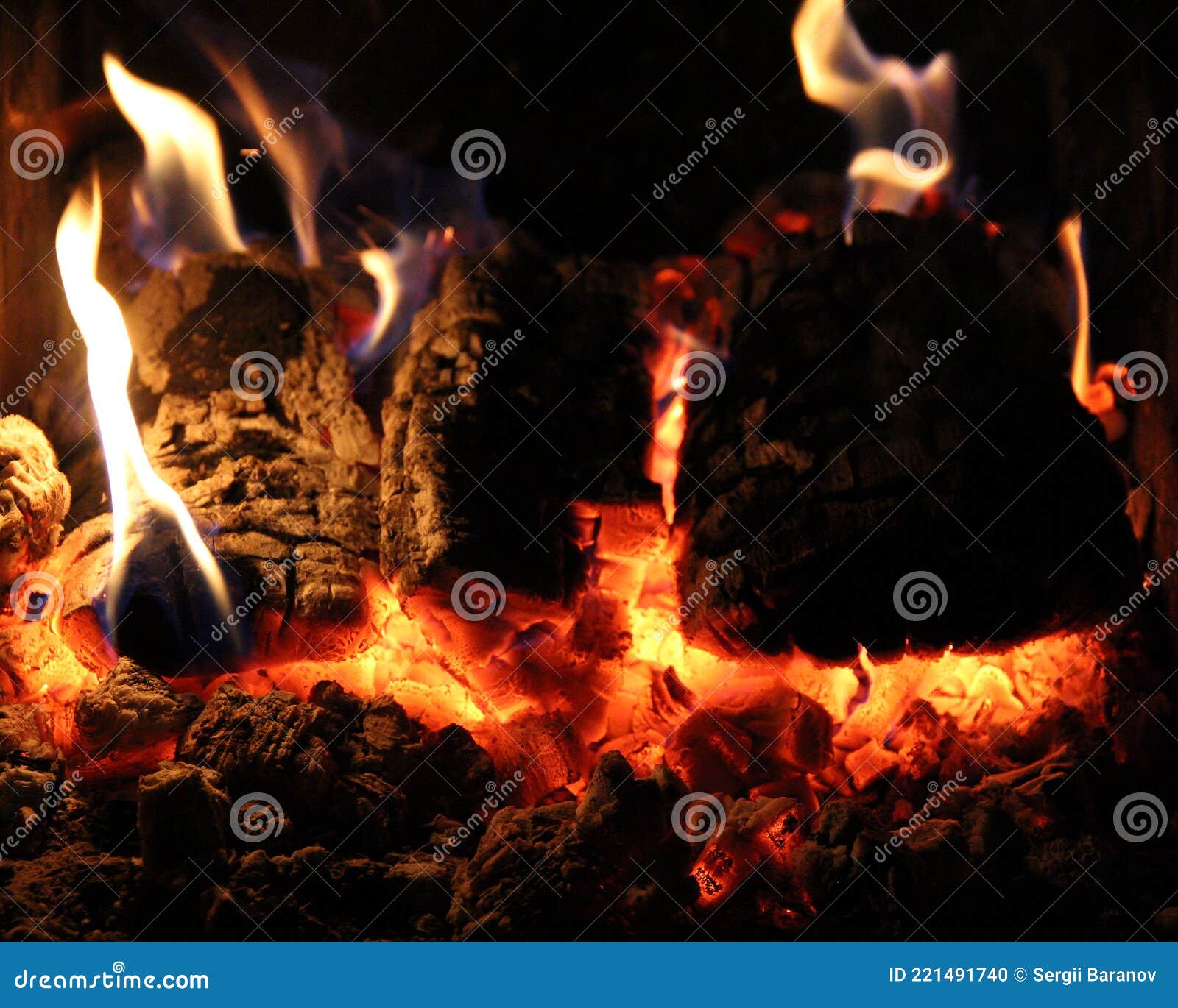 Hot Embers Smouldering in a Dark Stock Photo - Image of firen, ember ...