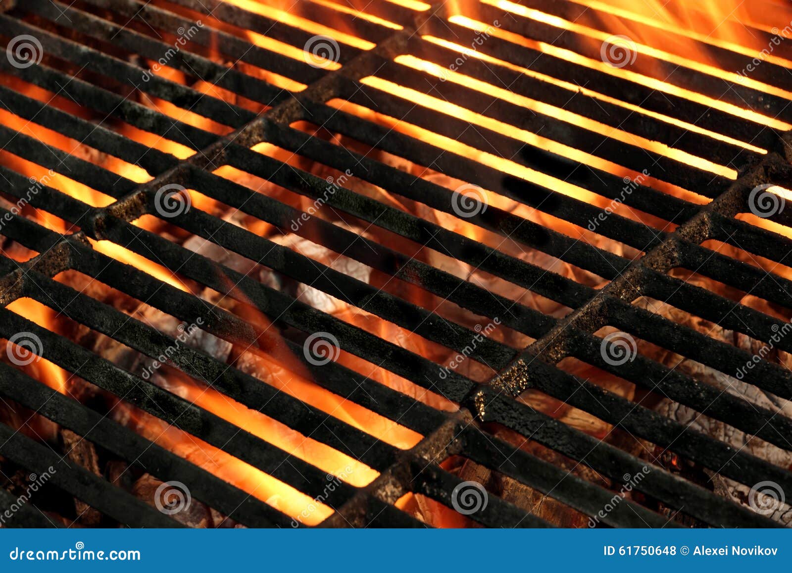 Hot Empty Flaming BBQ Grill Background Stock Photo - Image of concept ...