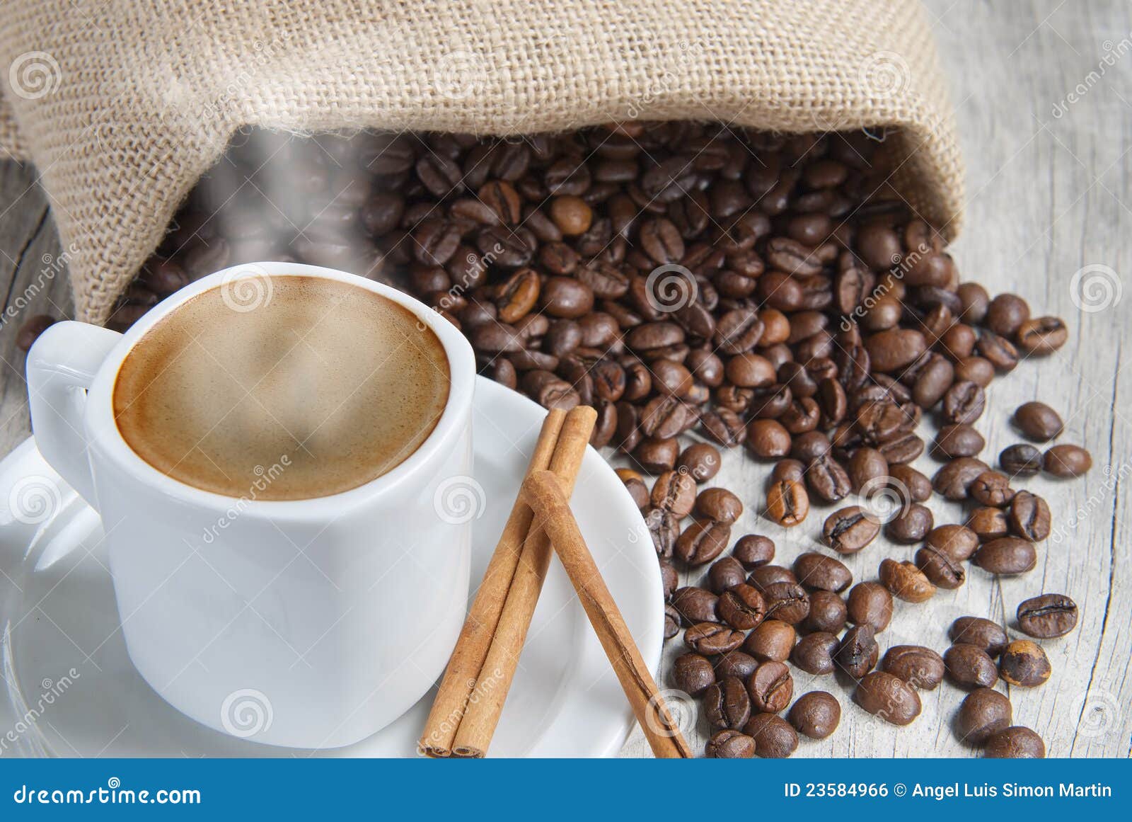 Hot espresso. stock photo. Image of rustic, dark, seed - 23584966