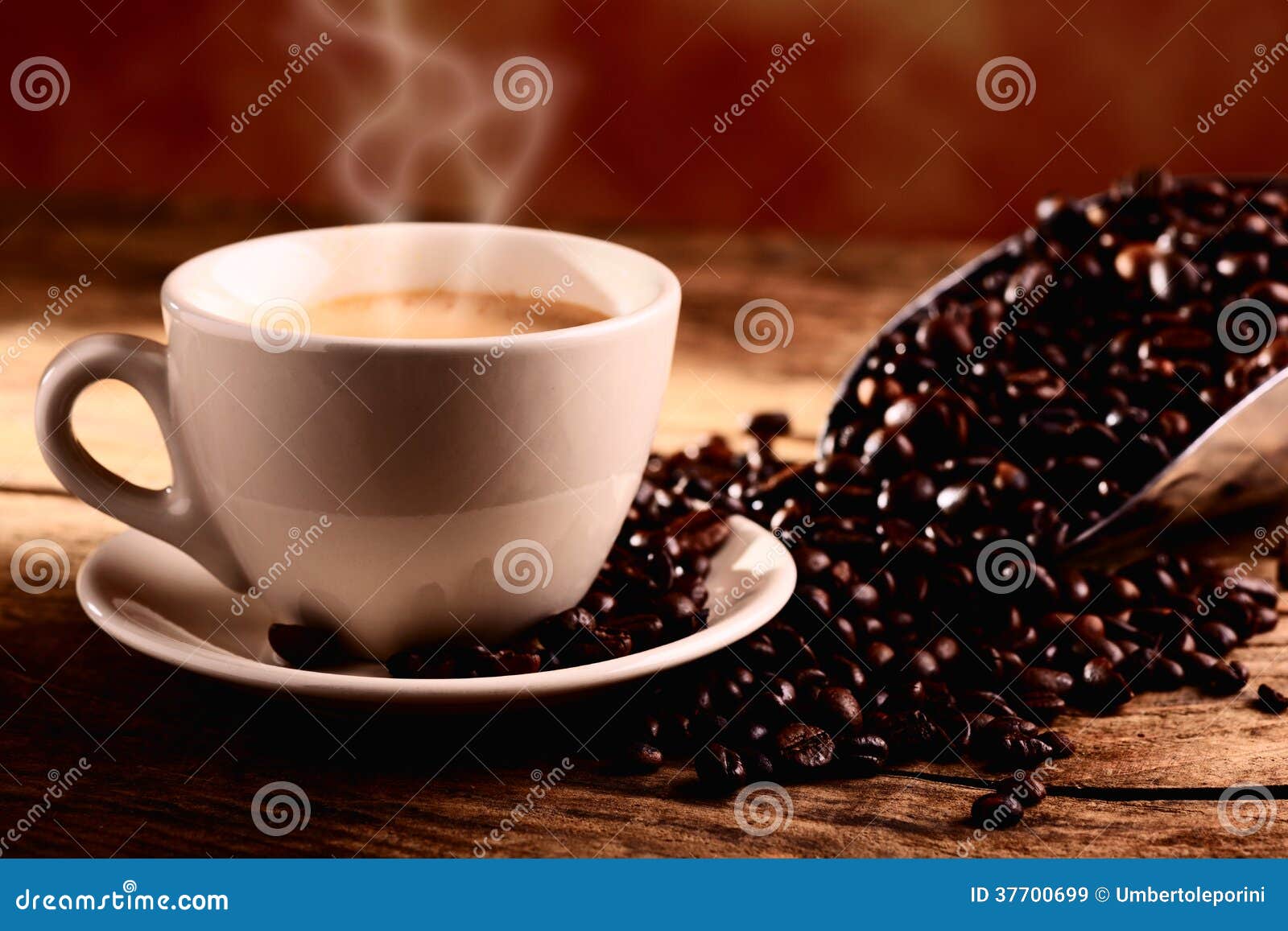 Hot Espresso Cappuccino with Steam Stock Image - Image of cafe, morning ...