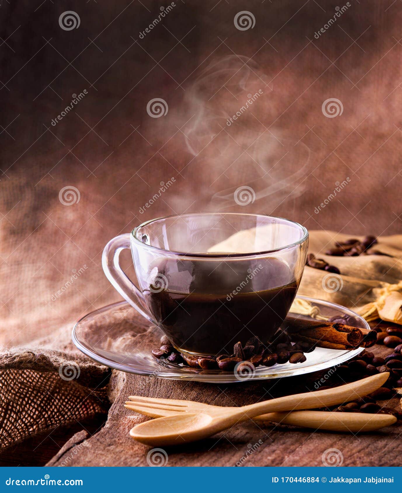 Hot espresso coffee in cup stock photo. Image of arabica - 170446884