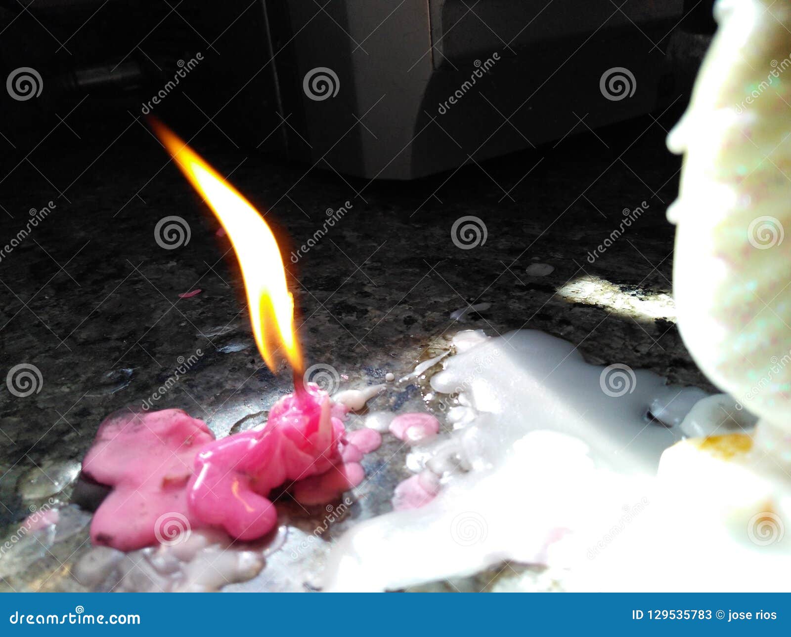 Hot stock image. Image of fire, burning, candle, extinguishing - 129535783