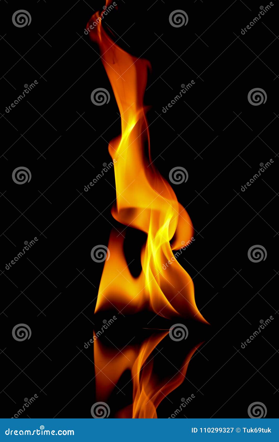 Black Background With Fire
