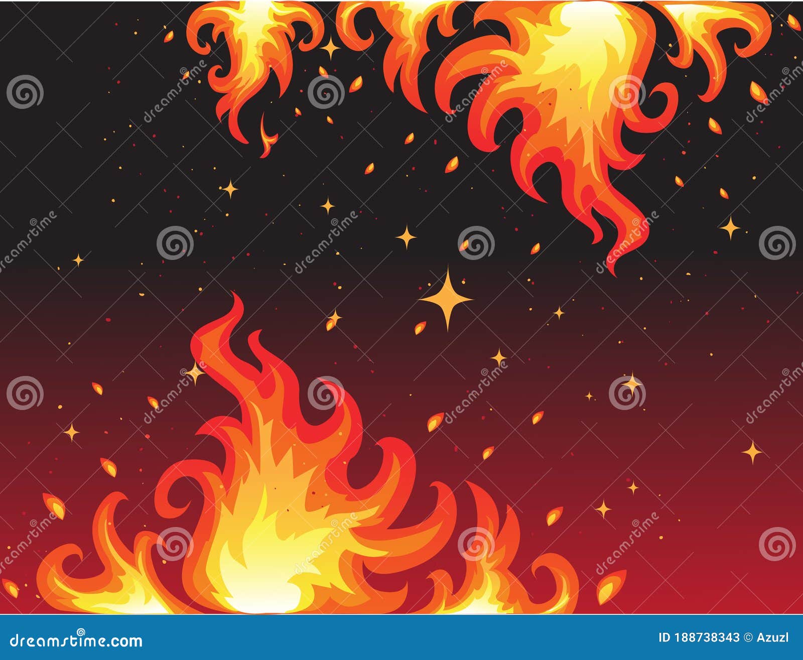 Hot Fire background bunner stock vector. Illustration of bonfire ...