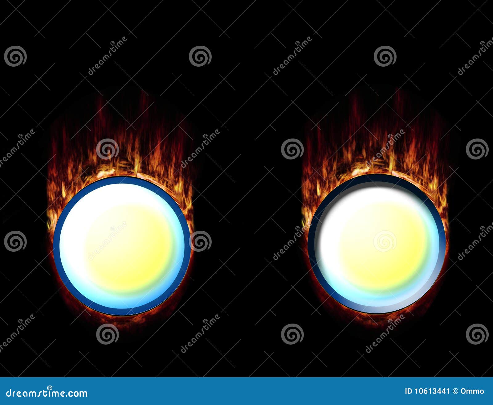 Fire Buttons Cartoon Vector | CartoonDealer.com #4904015