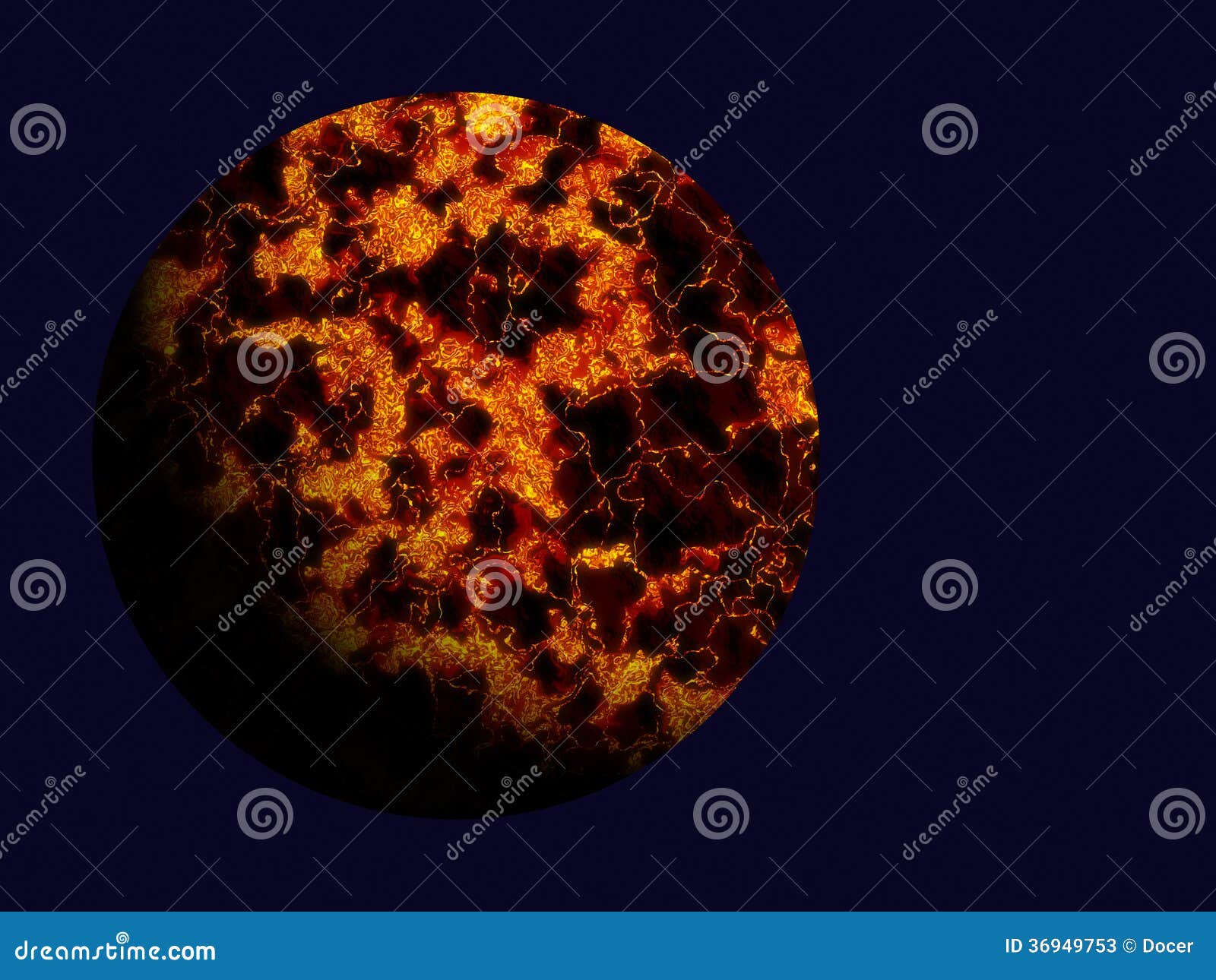 Hot Fire Comet on Blue Space Backgrounds Stock Illustration ...