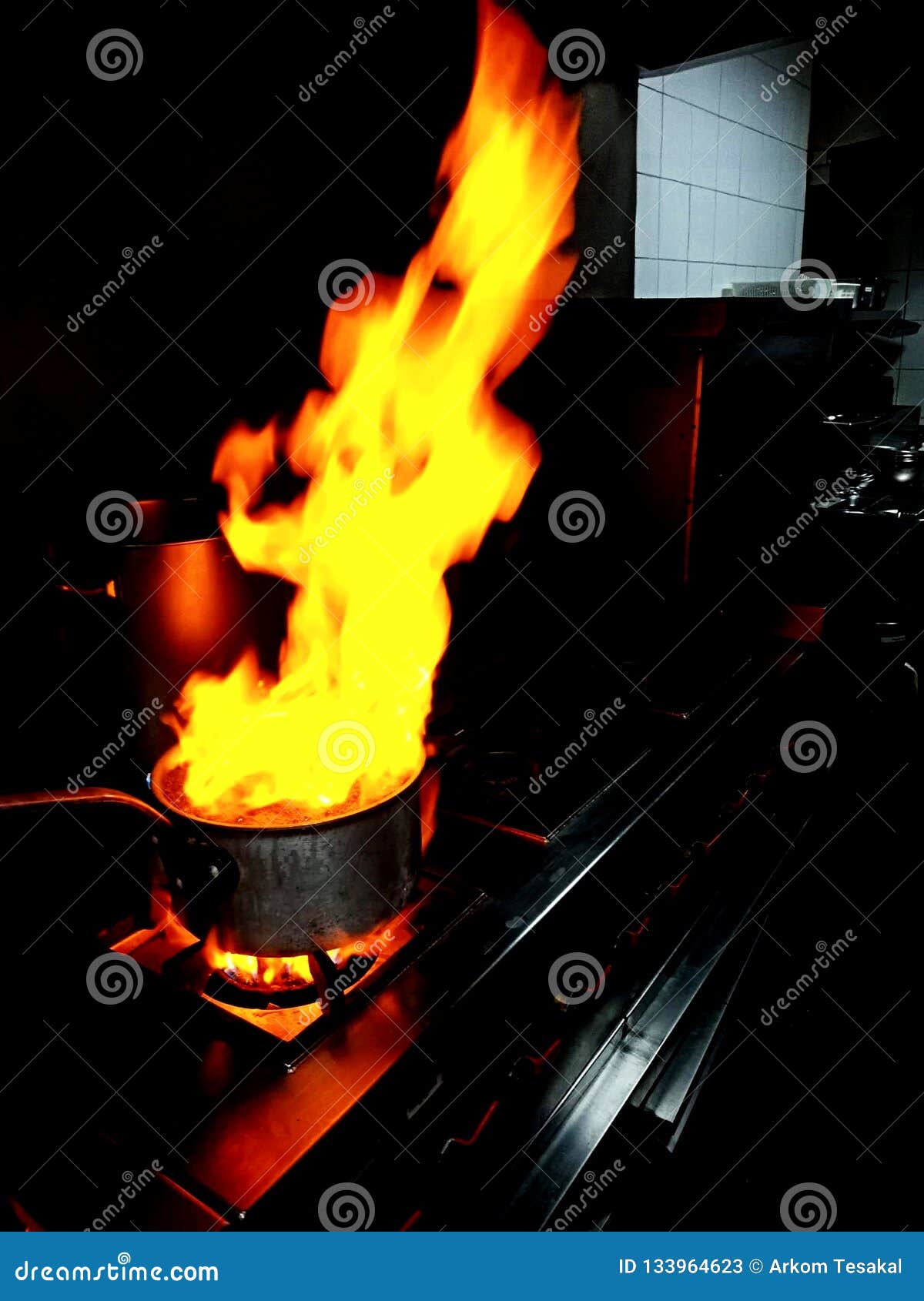Hot fire cook kitchen burn stock image. Image of kitchen - 133964623