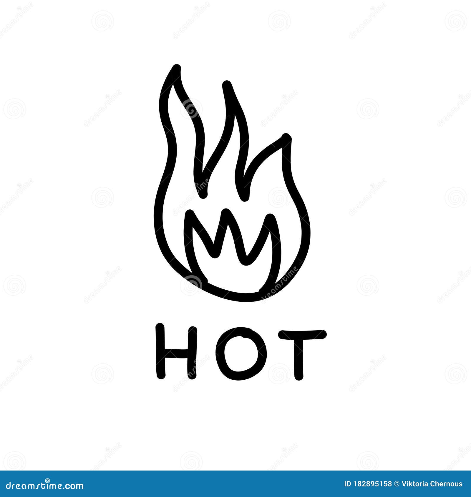 Fire Doodle Icon Vector Han Draw Stock Image | CartoonDealer.com #141339583