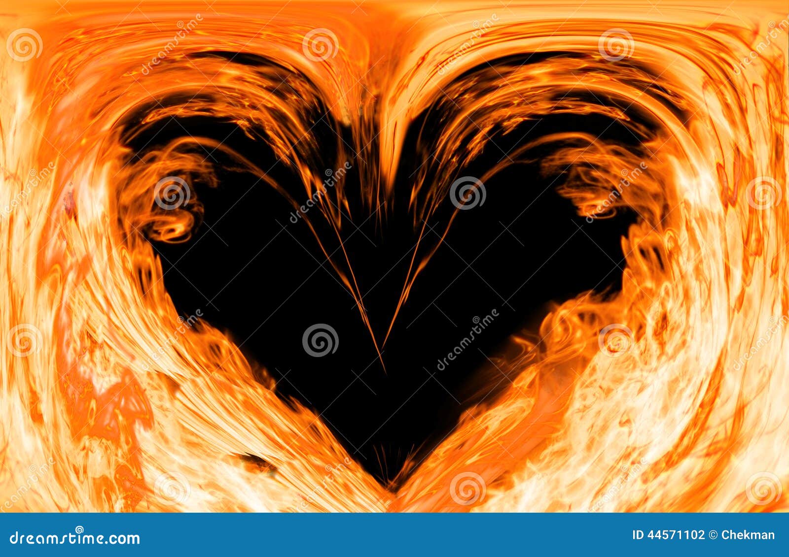Hot fire heart stock illustration. Illustration of icon - 44571102