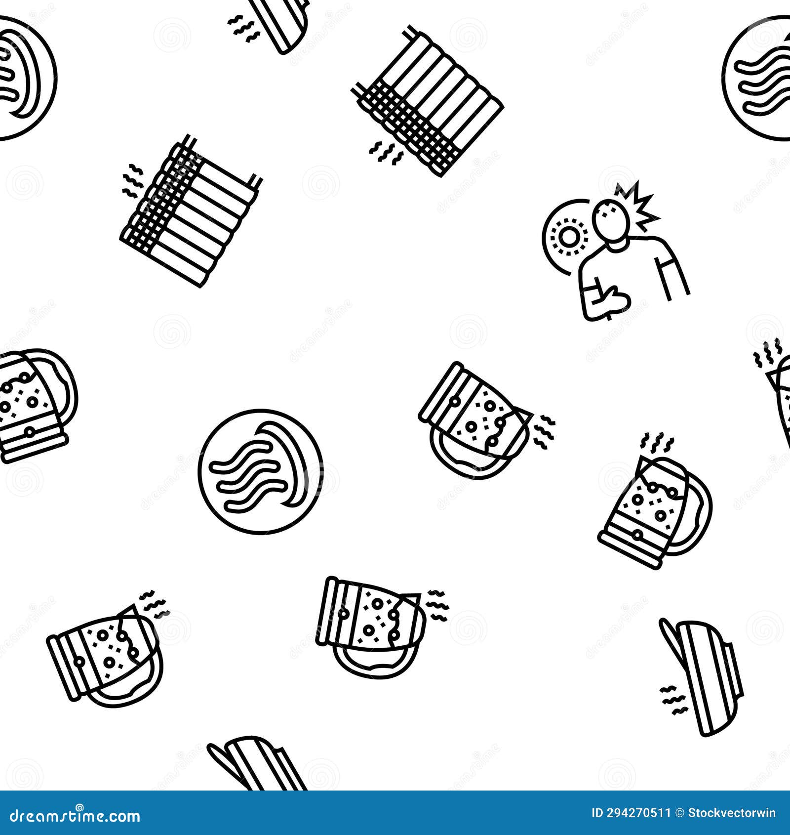 Hot Fire Lable Flame Tag Vector Seamless Pattern Stock Vector ...