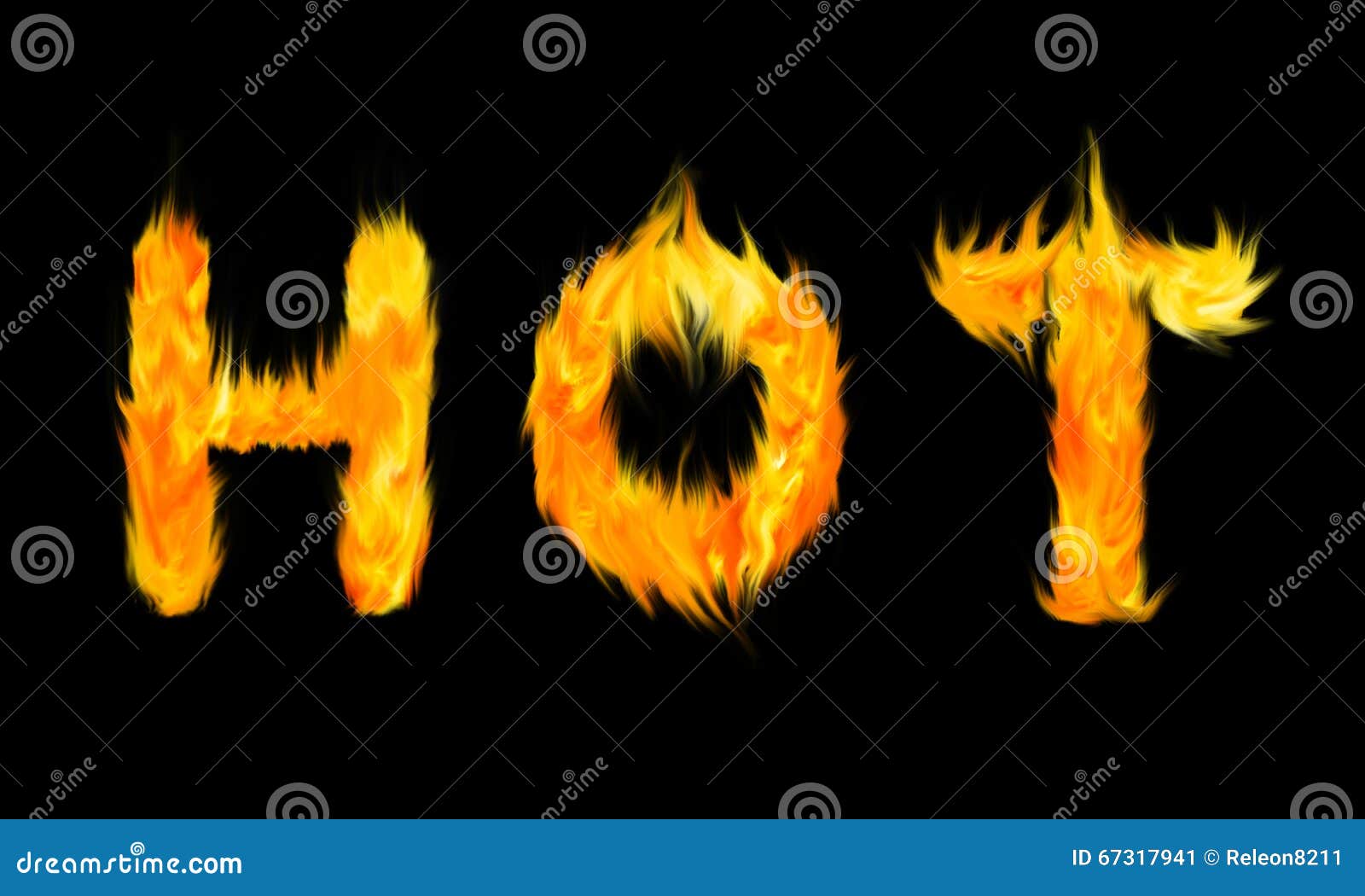 HOT fire letters stock illustration. Illustration of conceptual - 67317941