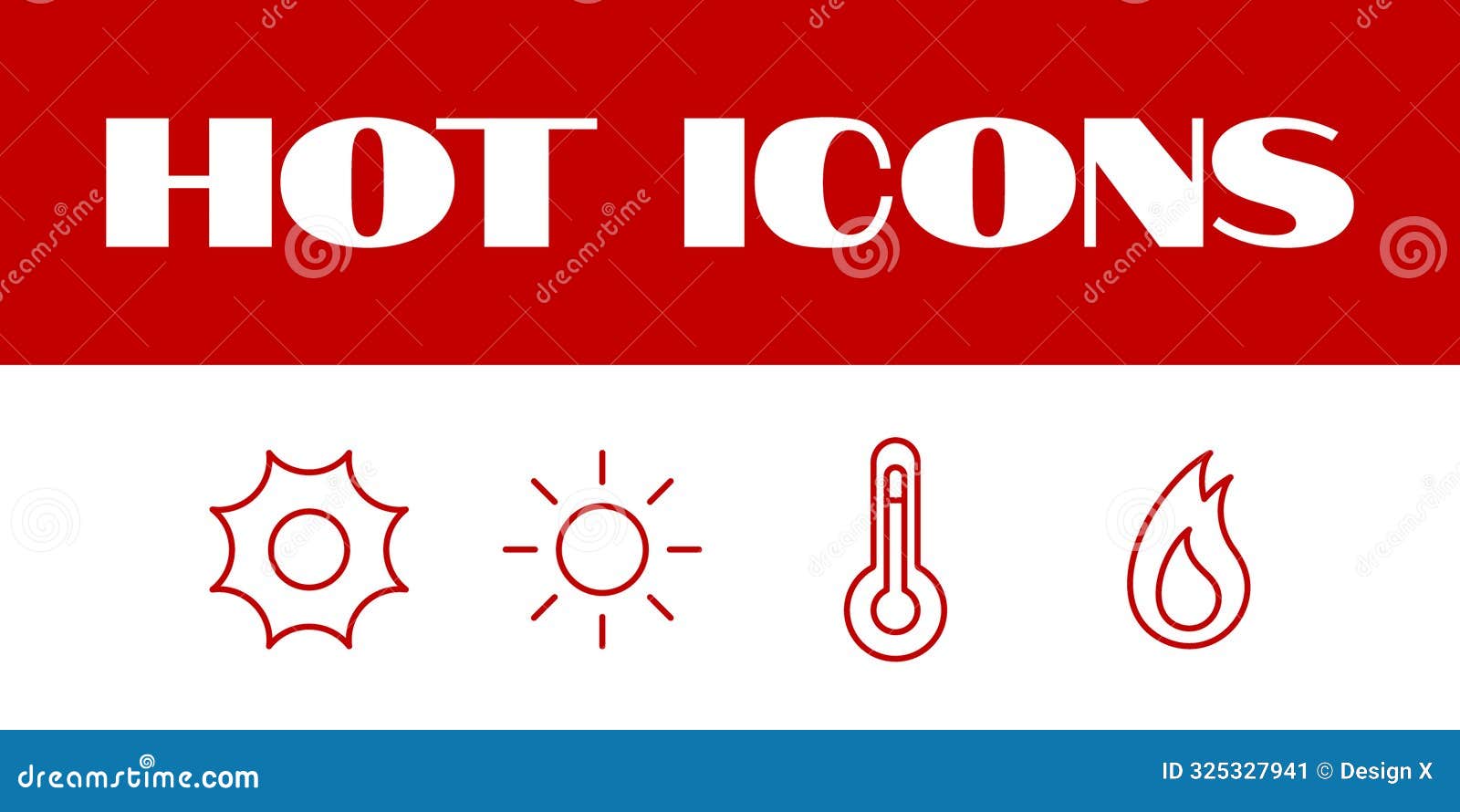 Hot Fire Line Icons Set. Fire Icons Vector. Hot Fire Flames Icon ...