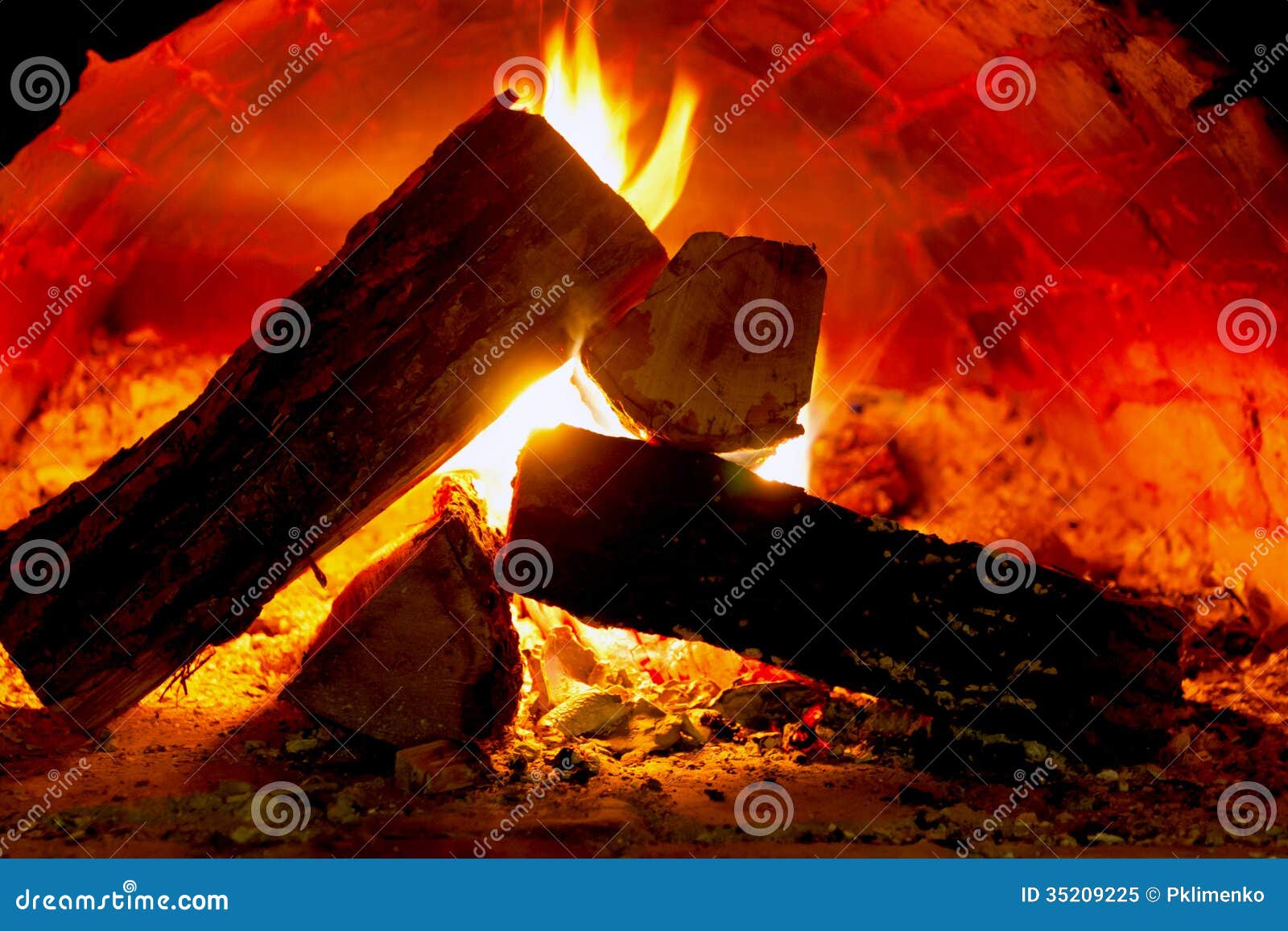 Hot fire stock image. Image of light, stone, kitchen - 35209225