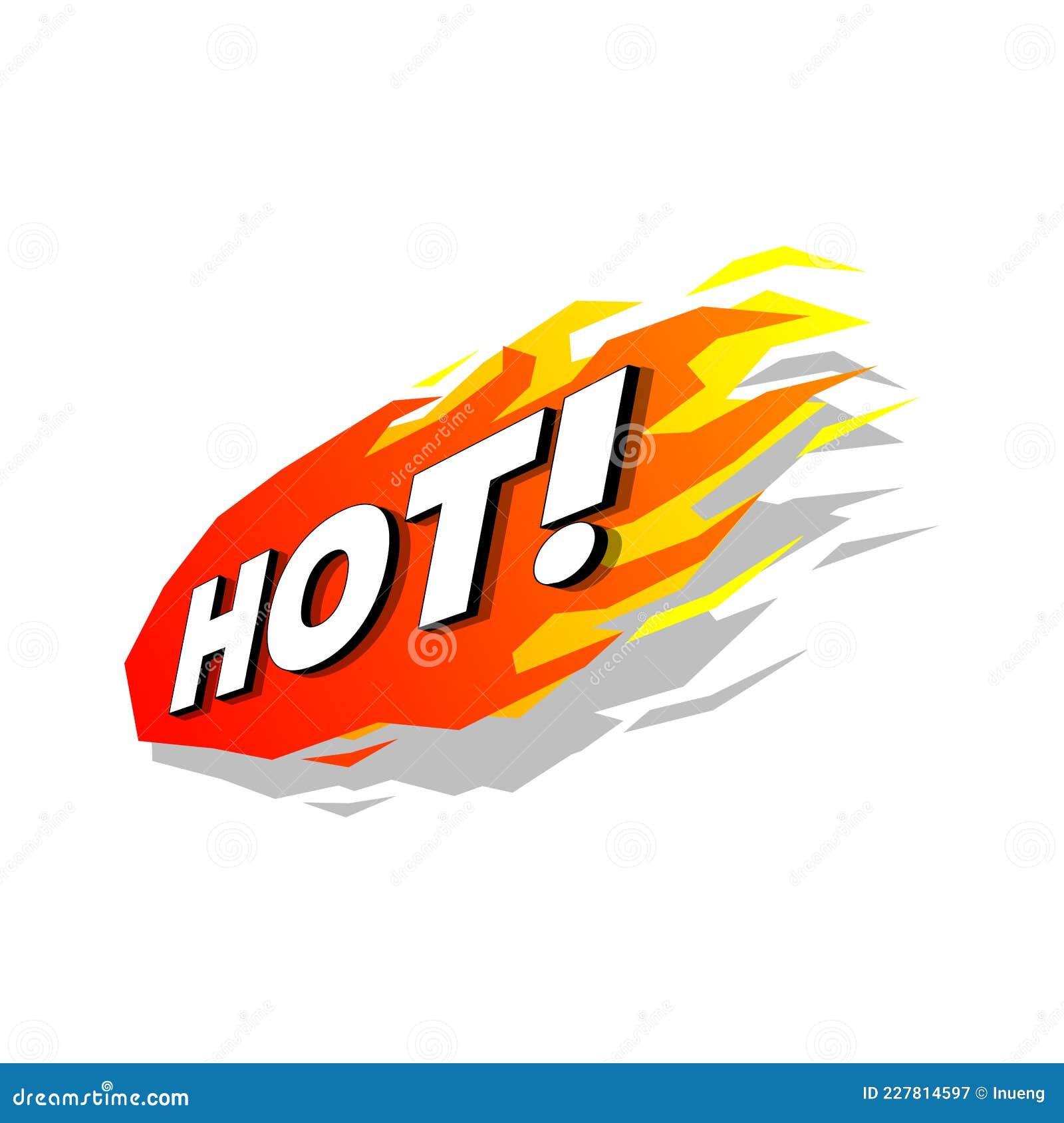 Hot Fire Promotion Label Vector Stock Vector - Illustration of vector ...