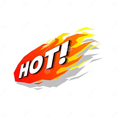 Hot Fire Promotion Label Vector Stock Vector - Illustration of vector ...