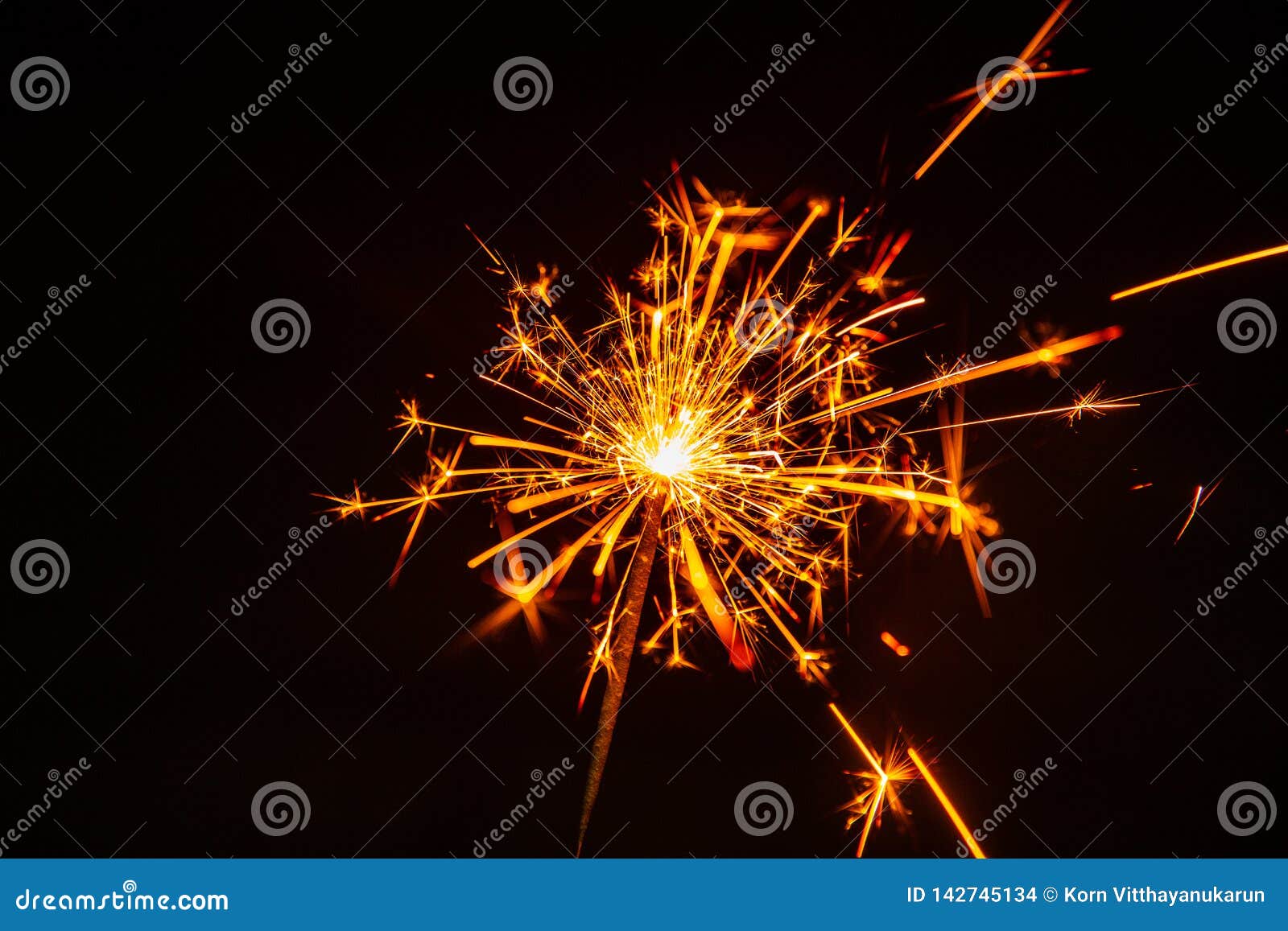 Hot Fire Sparks Explosive Fuse and Flash Stock Photo - Image of glitter ...