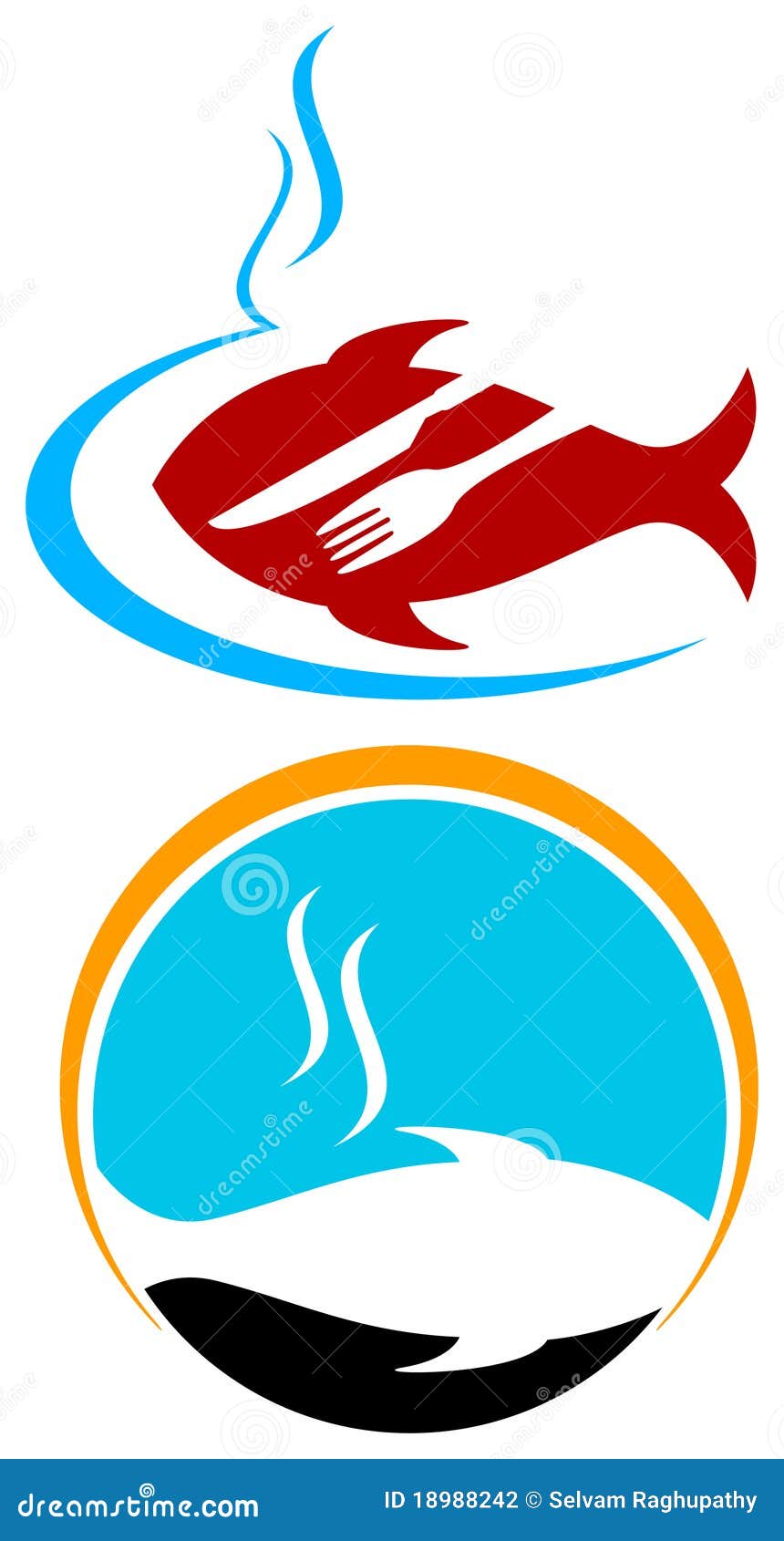 Hot fish stock vector. Illustration of illustrated, fried - 18988242