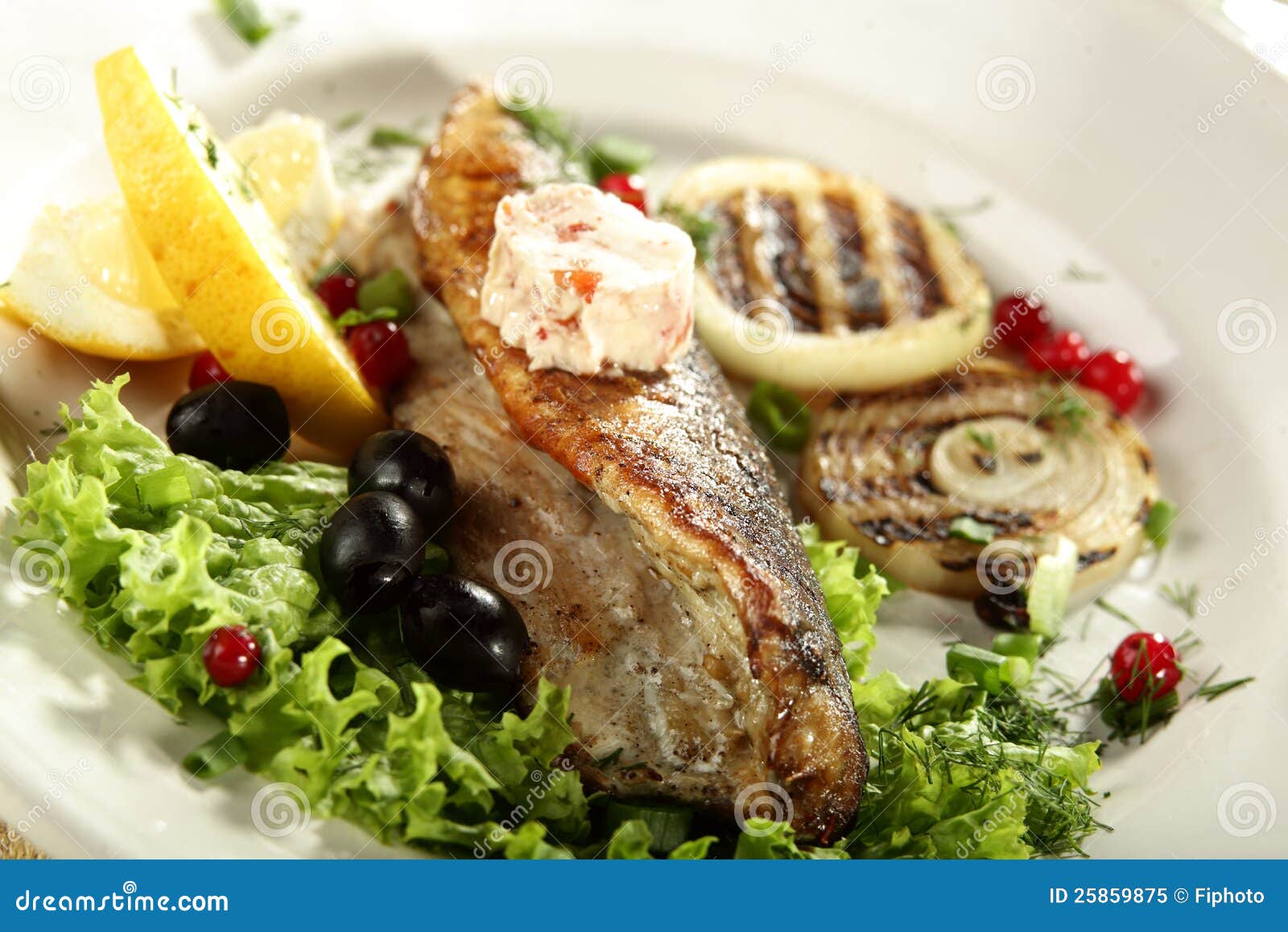 Hot fish stock image. Image of delicious, dining, grilled - 25859875