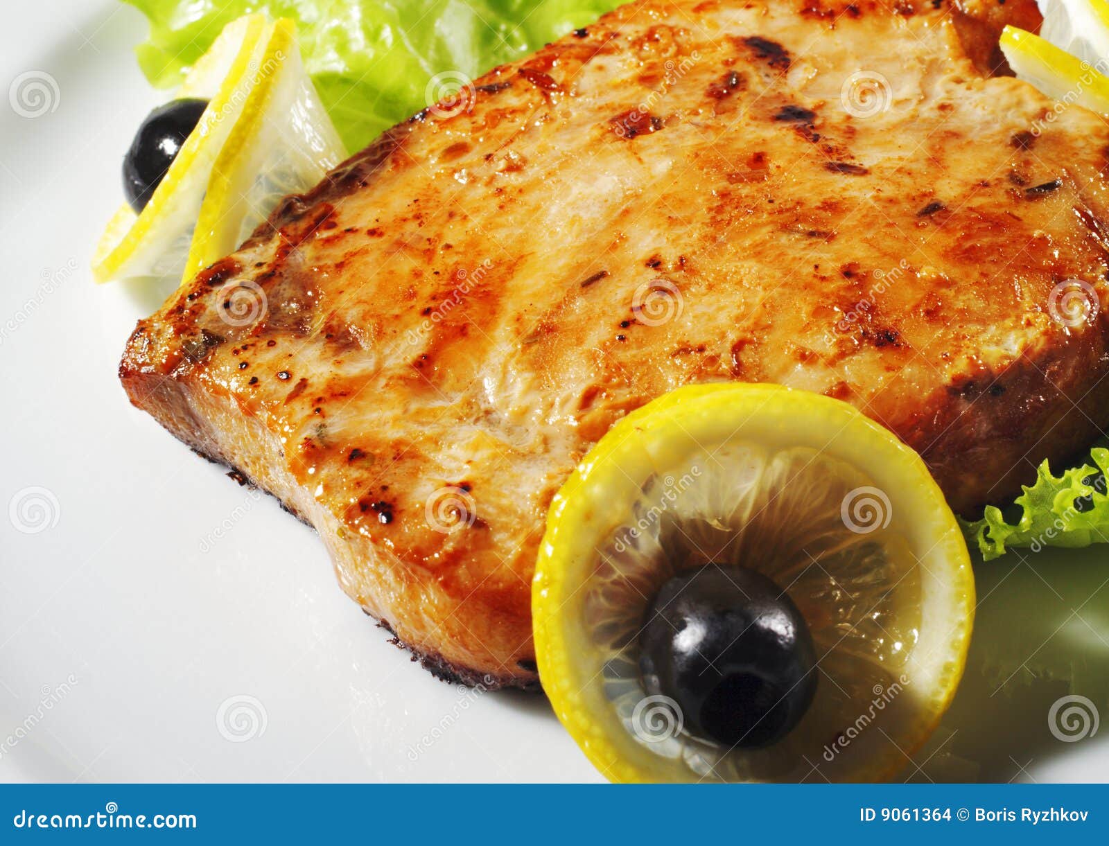 Hot Fish Dish - Fish Steak stock photo. Image of delicious - 9061364