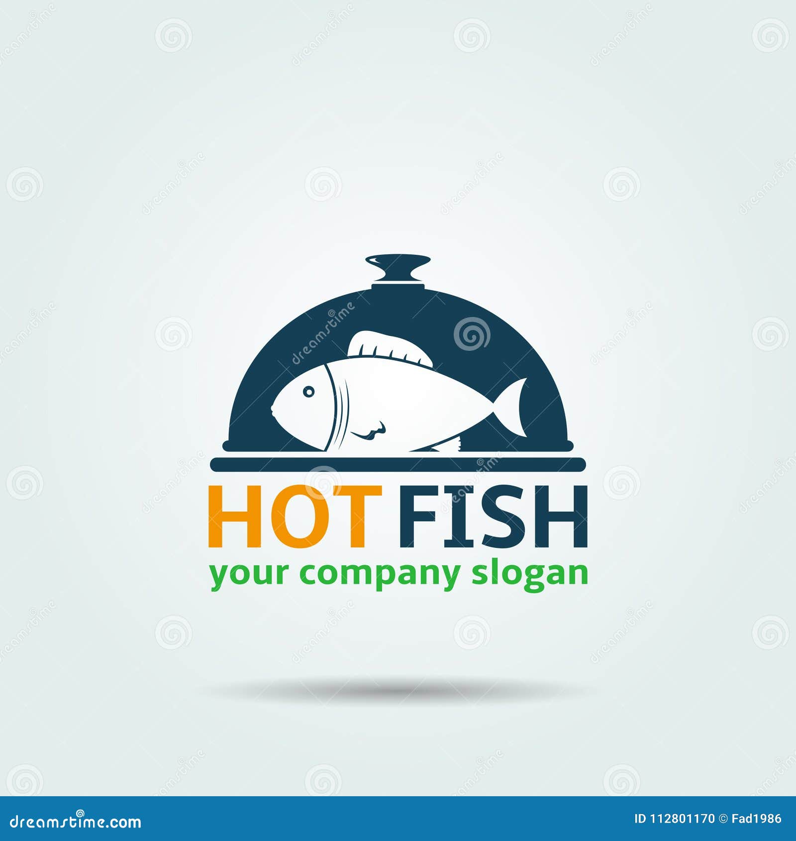 Hot Fish Icon stock vector. Illustration of crucian - 112801170