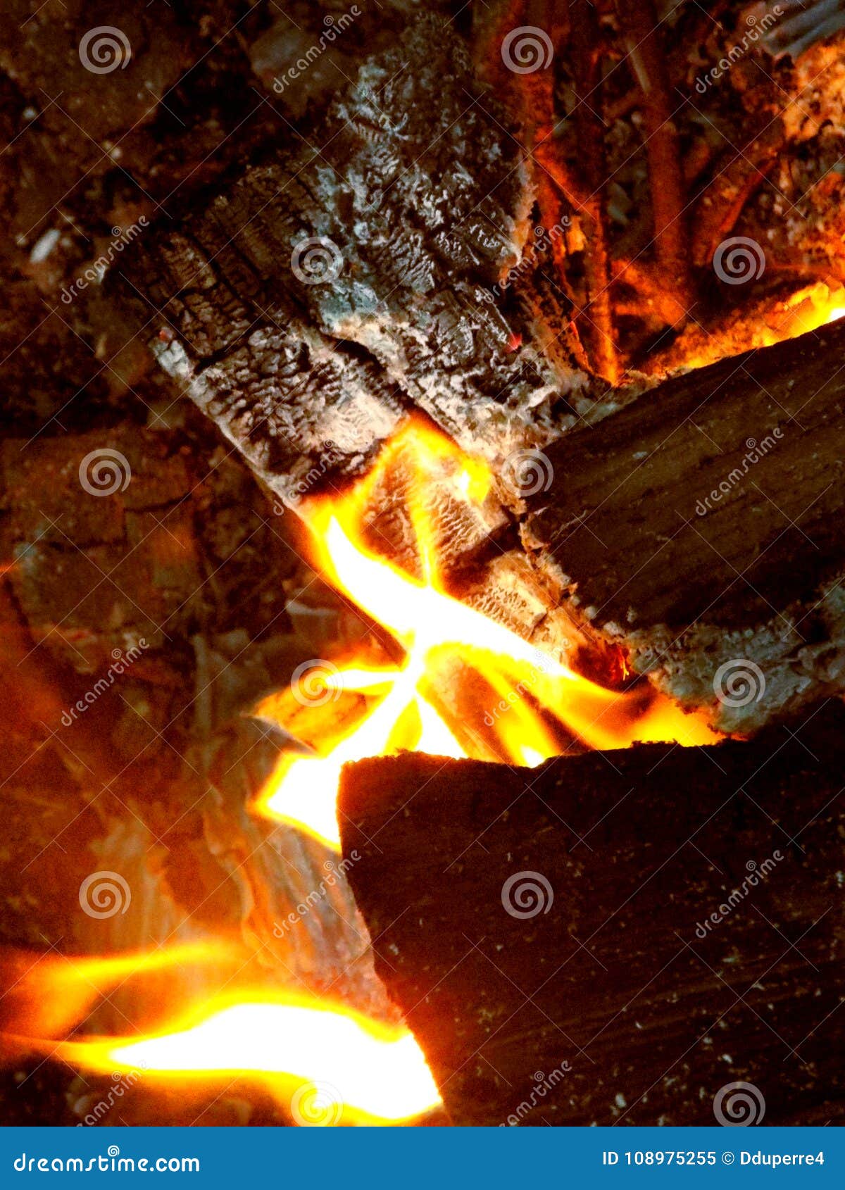 Hot flame on buring fire stock image. Image of burning - 108975255