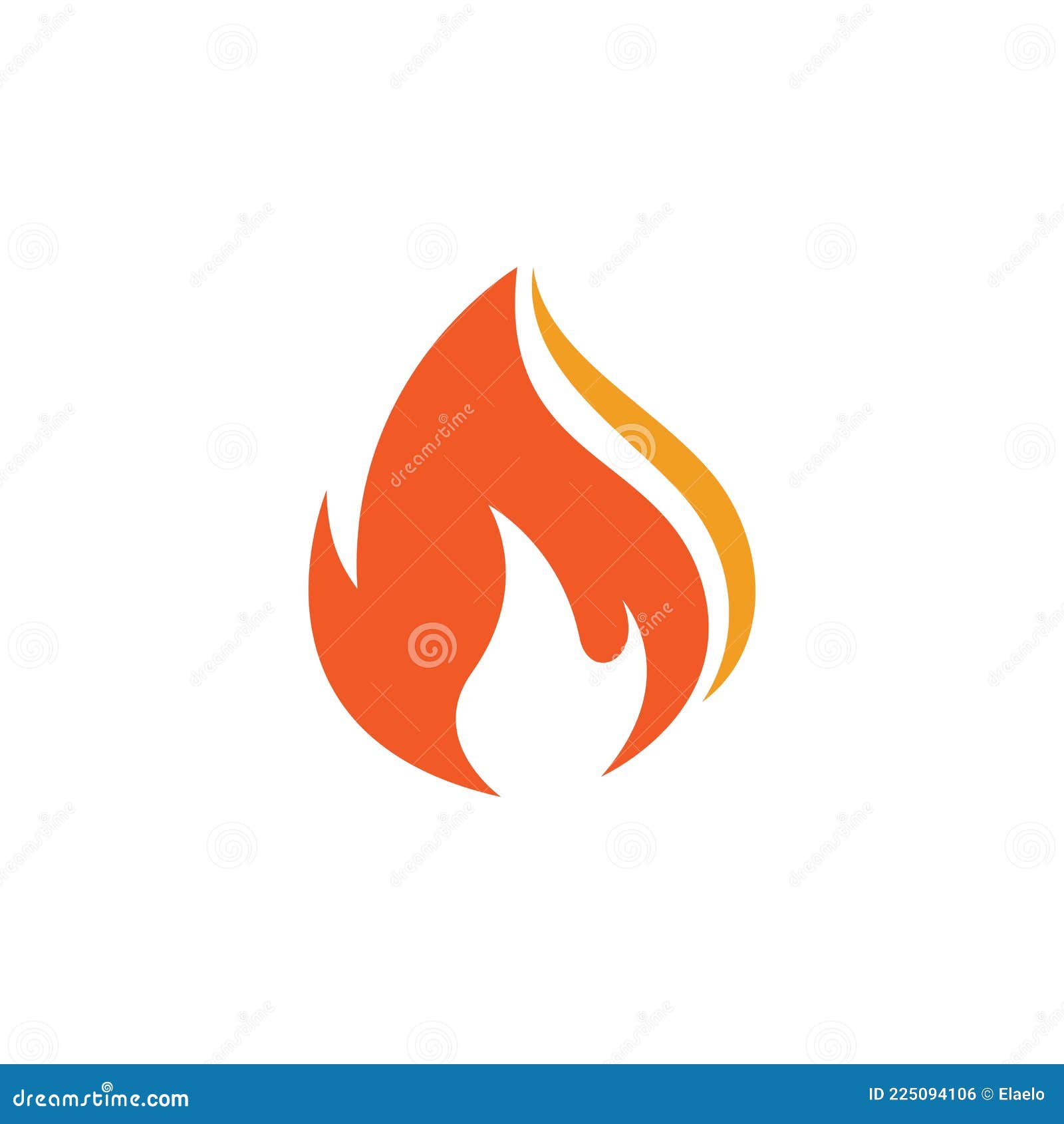 Hot Flame Fire Vector Icon Illustration Stock Vector - Illustration of ...
