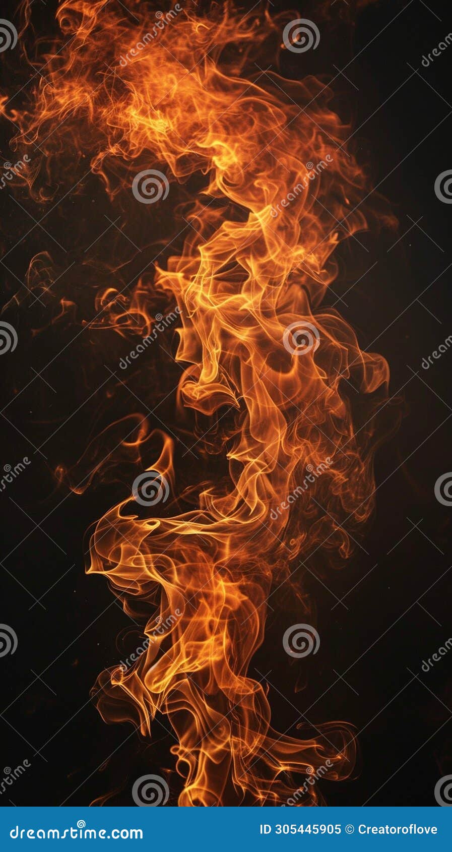 Hot Flames of Fire on Black Background Stock Illustration ...