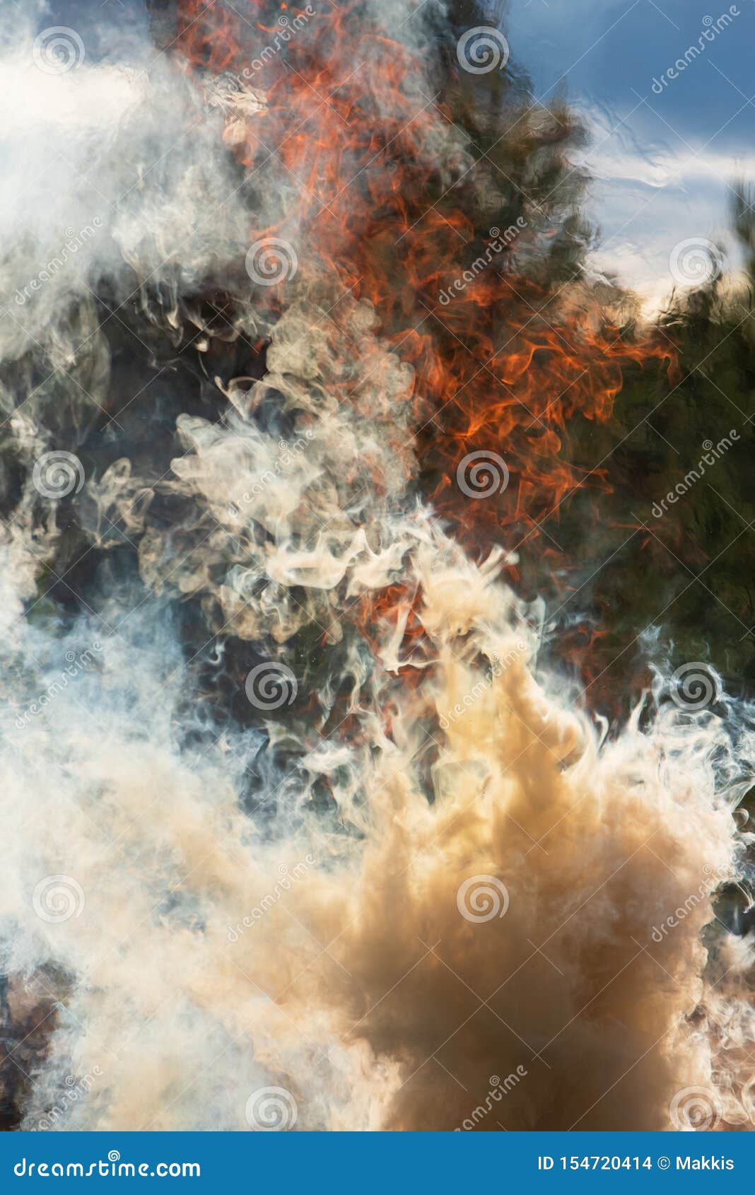 Flames and Smoke, Fire Background Stock Photo - Image of fuel ...
