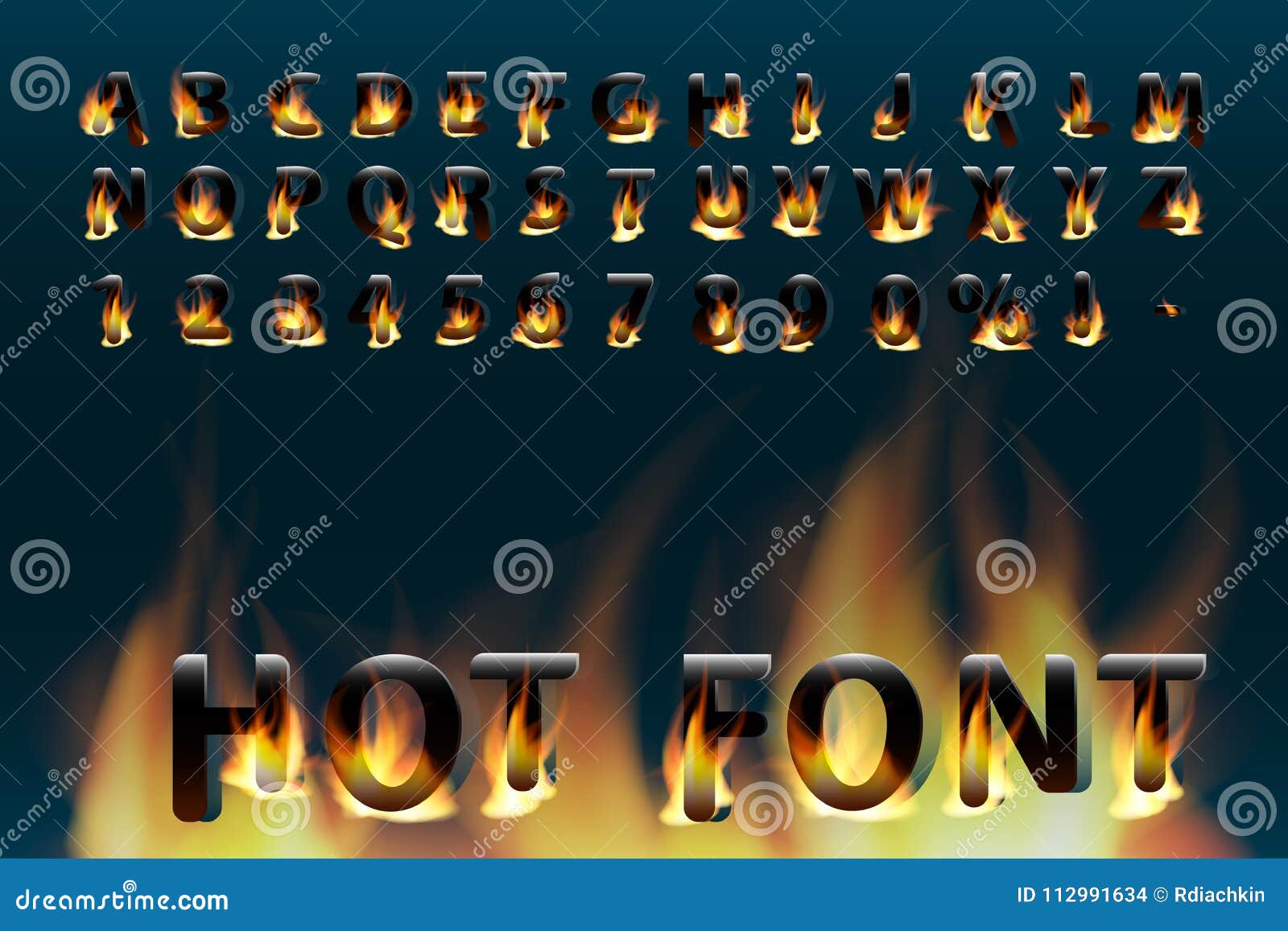 Hot Font. Fiery Letters and Numbers. Alphabet. Fire Burning Vector Font ... Hot Font. Fiery Letters and Numbers. Alphabet. Fire Burning Vector Font ...