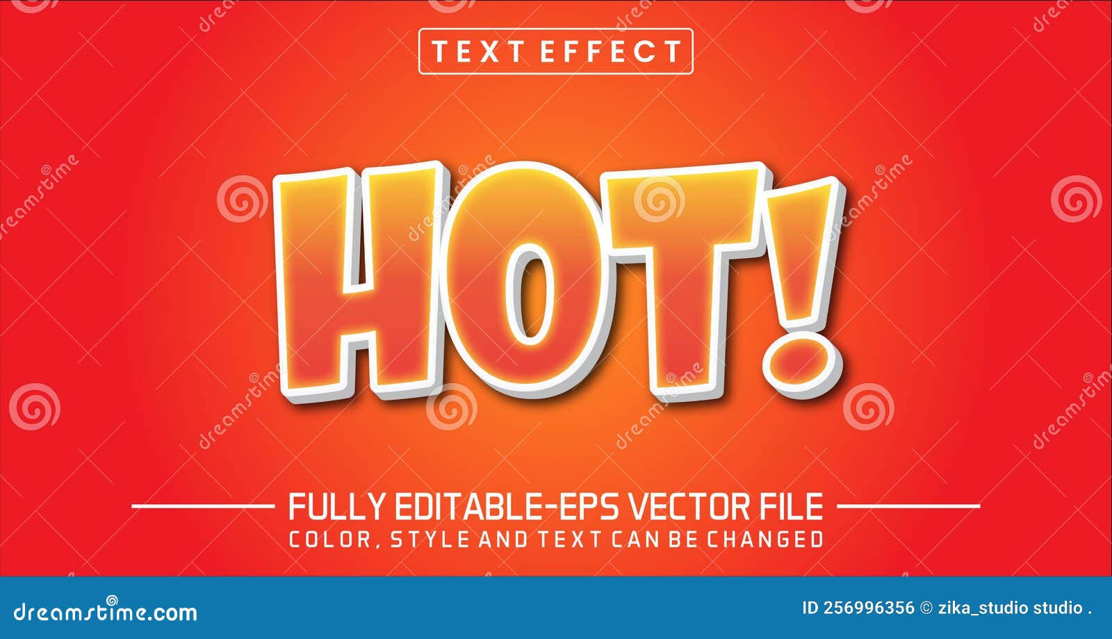 Hot Font Text Effect Editable Stock Vector - Illustration of natural ...