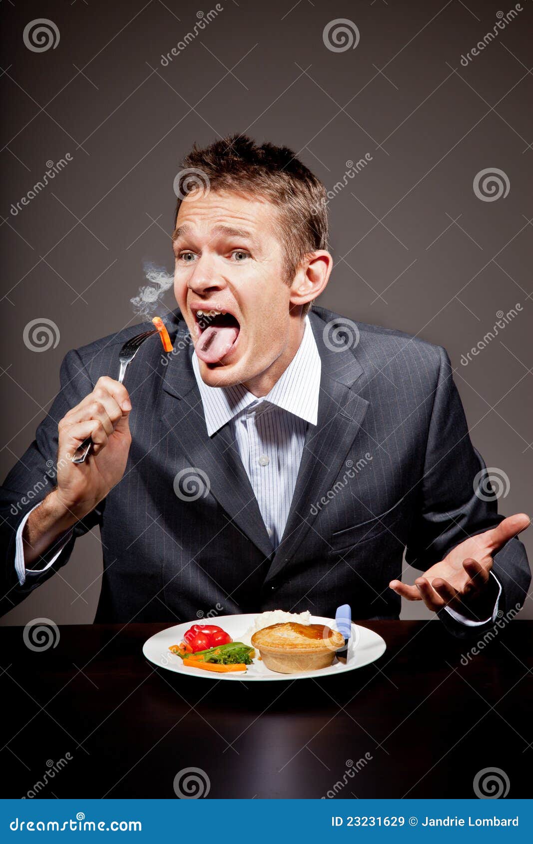 Hot Food stock image. Image of fork, table, scream, pain - 23231629