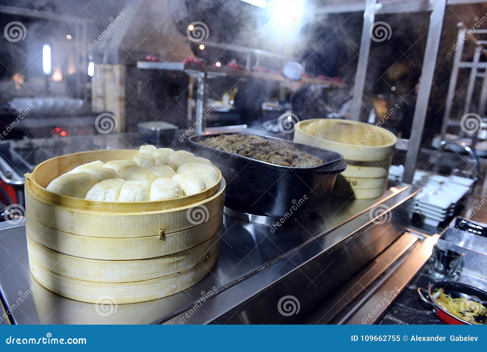 Hot food at a banquet stock image. Image of reflections - 109662755