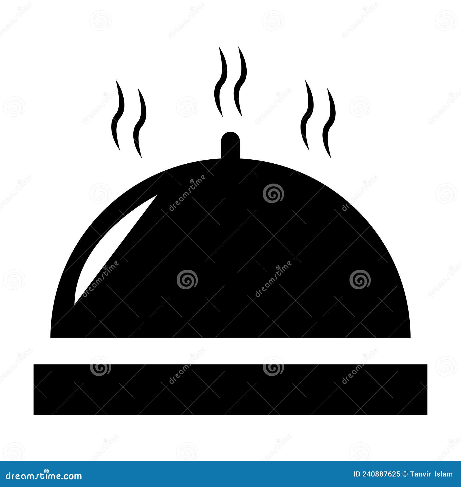 Hot Food Dish Icon stock vector. Illustration of sign - 240887625