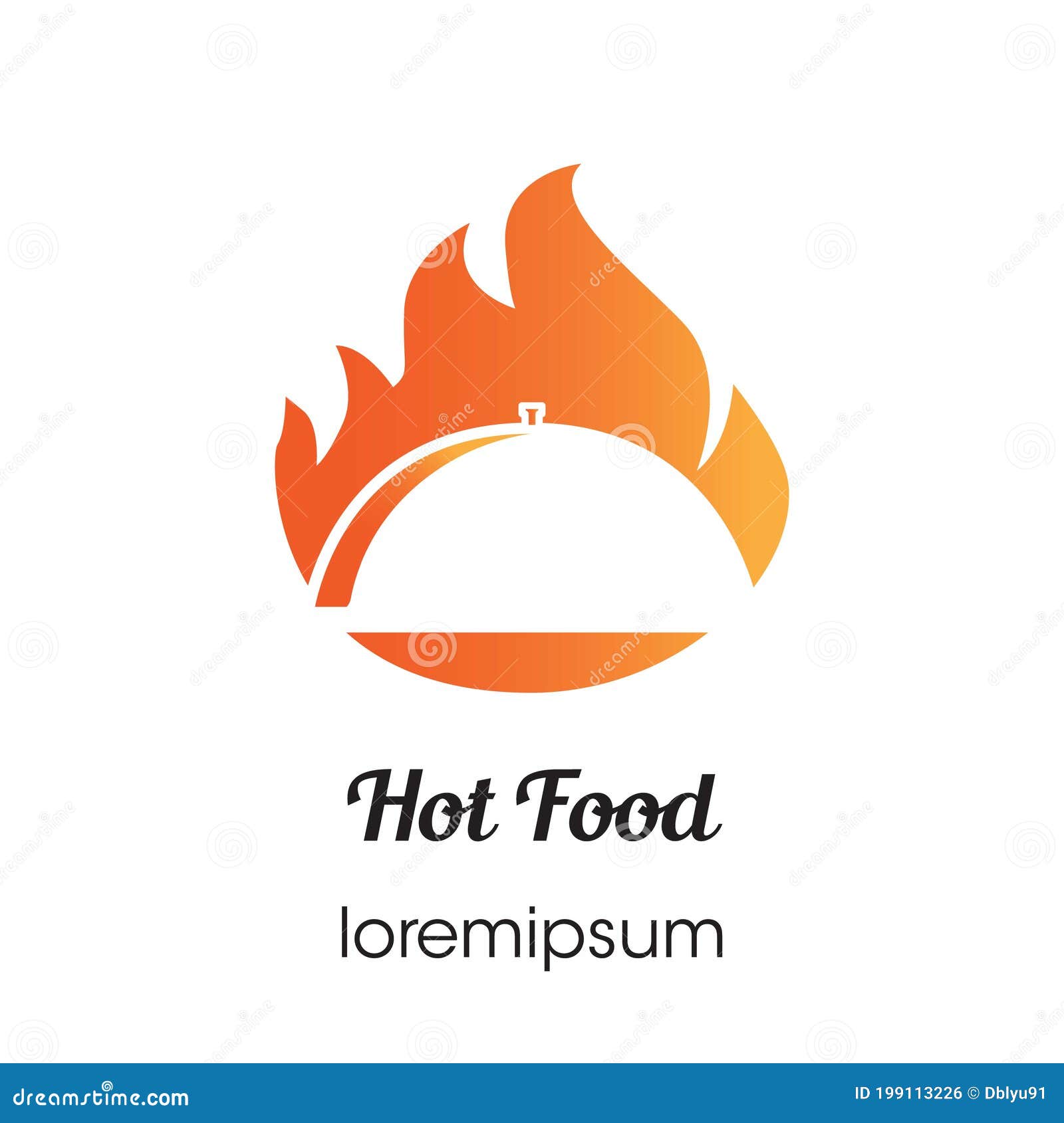 Hot Food Logo or Symbol Template Design Stock Vector - Illustration of ...