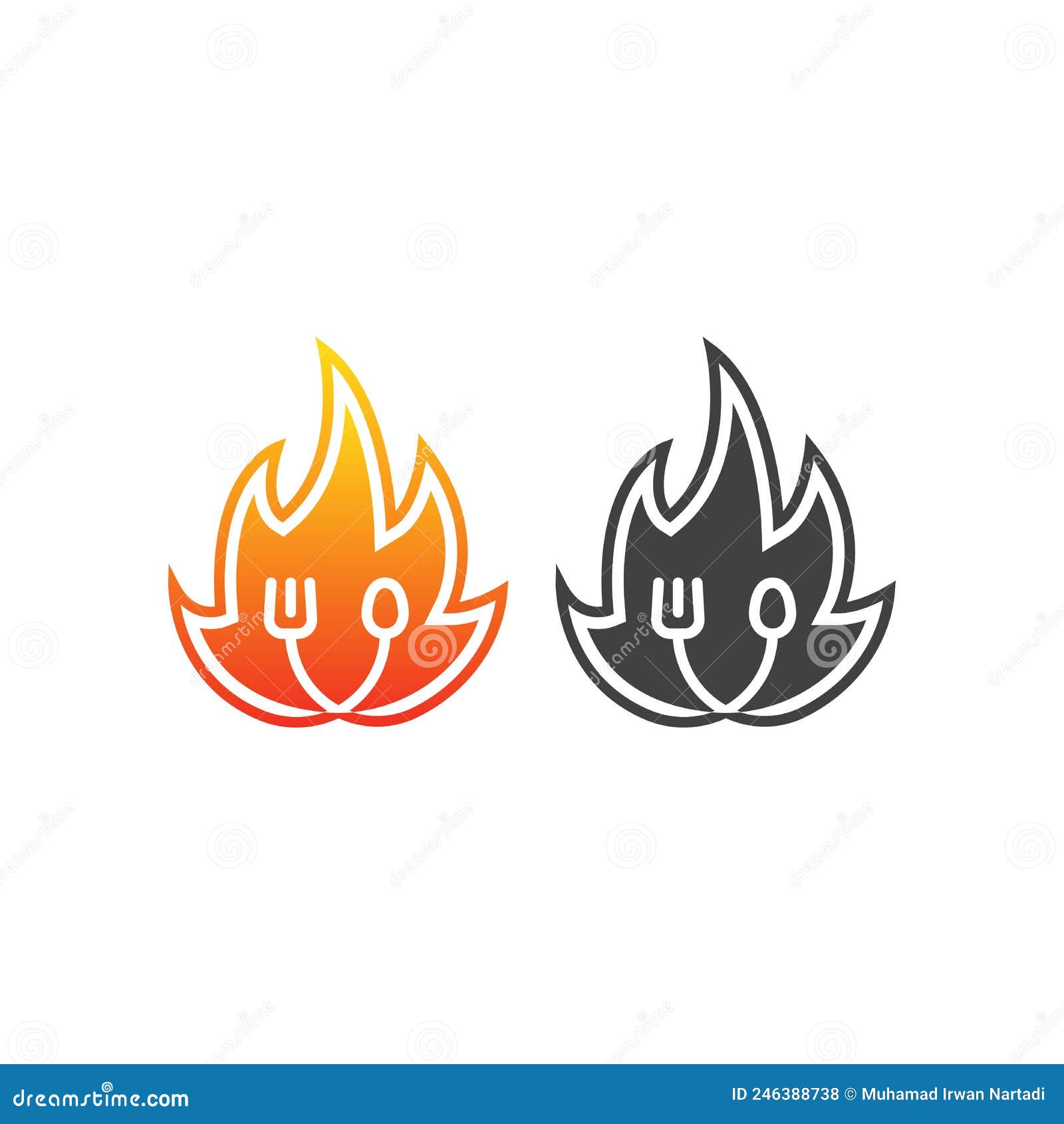 Hot Food. Vector Logo Icon Template Stock Illustration - Illustration ...