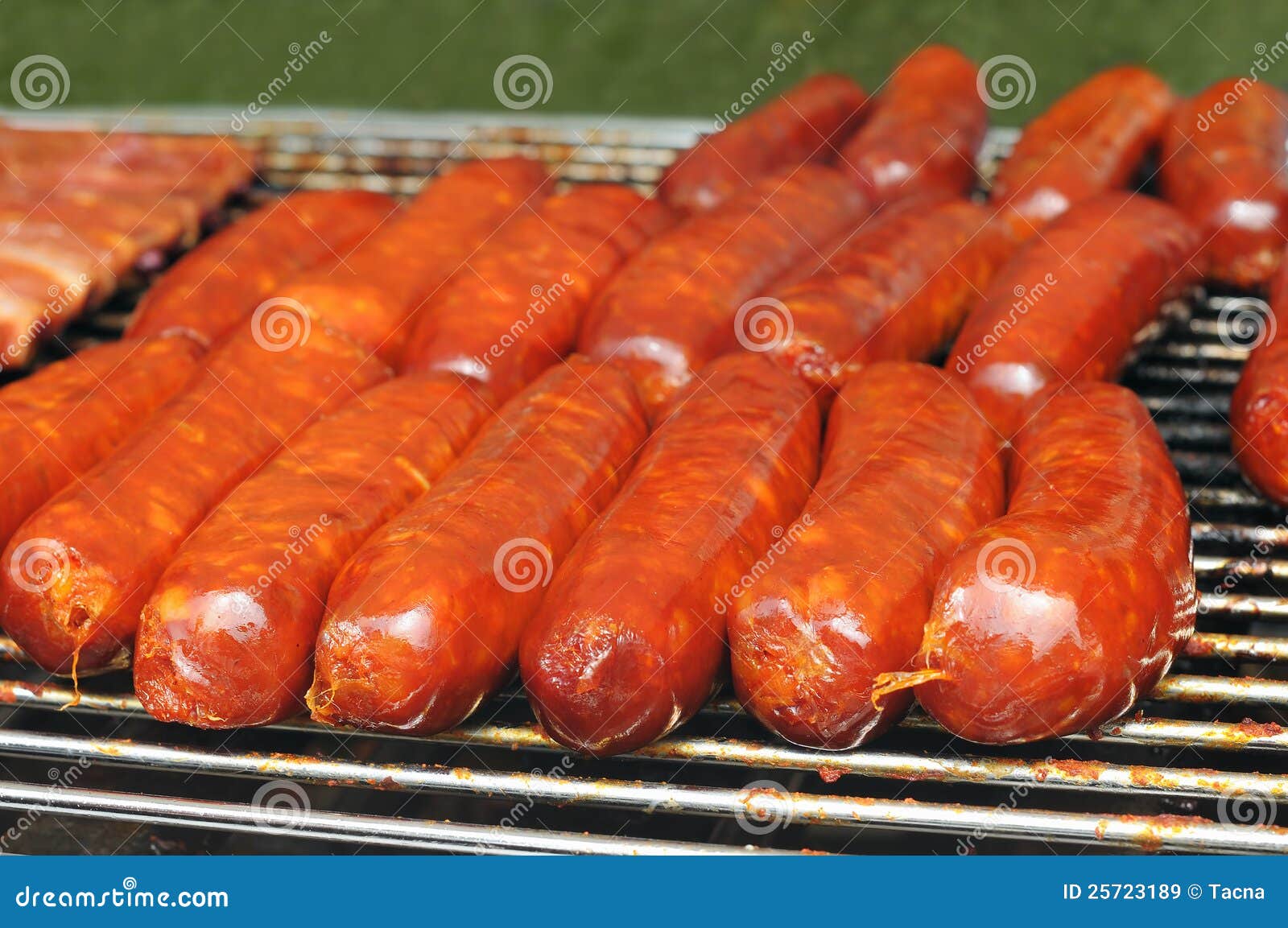 Hot Fresh Spicy Spanish Sausages Stock Image - Image of nutritive ...