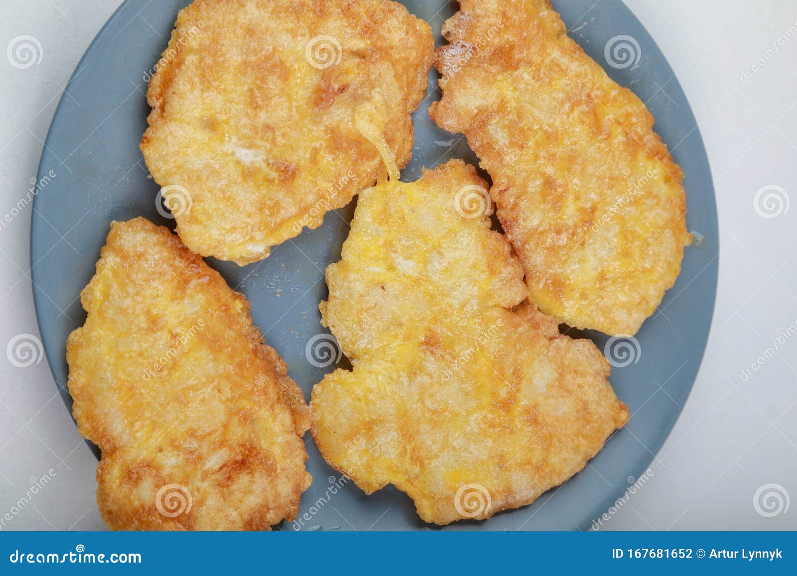 Hot Fried Chicken Chop with a Crust Breaded Stock Photo - Image of ...