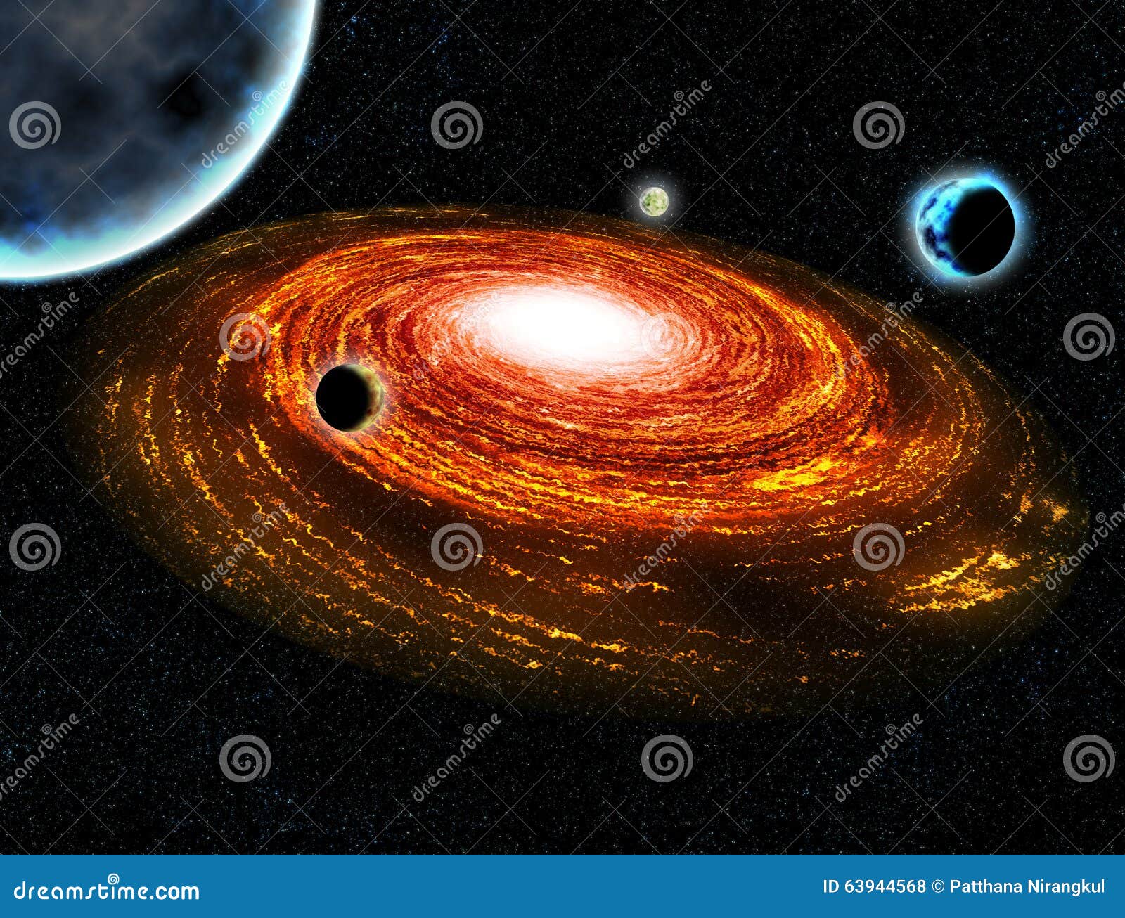 Hot Galaxy Planet Space Illustration. Stock Illustration - Illustration ...